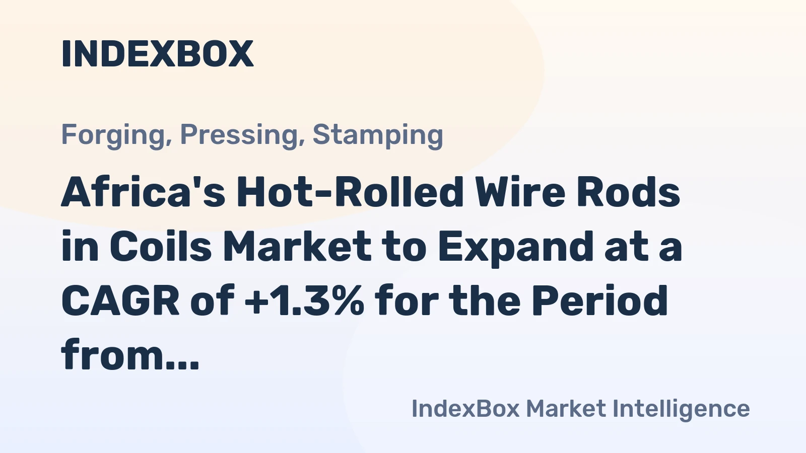 Africa's Hot-Rolled Wire Rods in Coils Market to Expand at a CAGR of +1.3% for the Period from 2024 to 2035