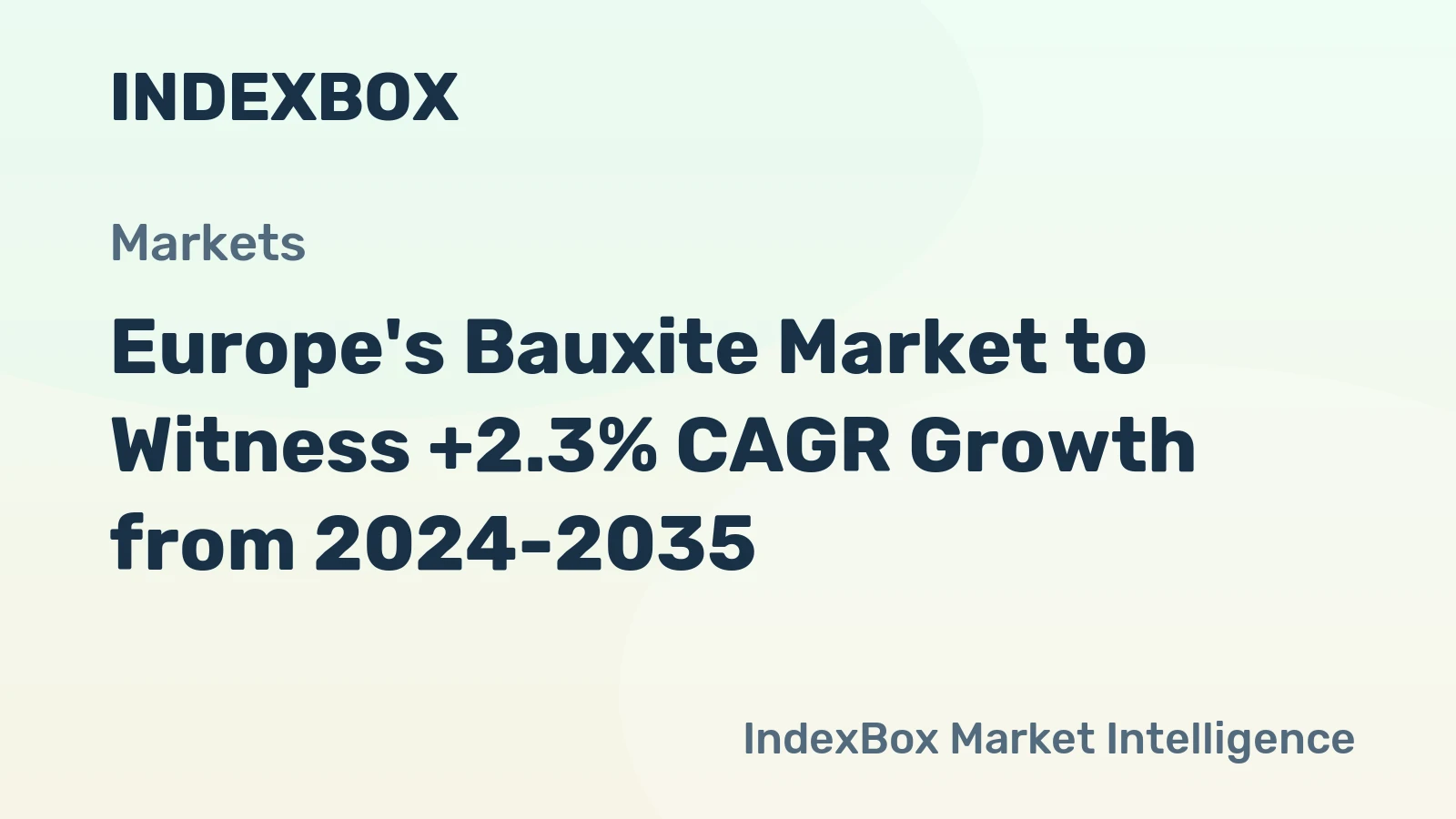 Europe's Bauxite Market to Witness +2.3% CAGR Growth from 2024-2035