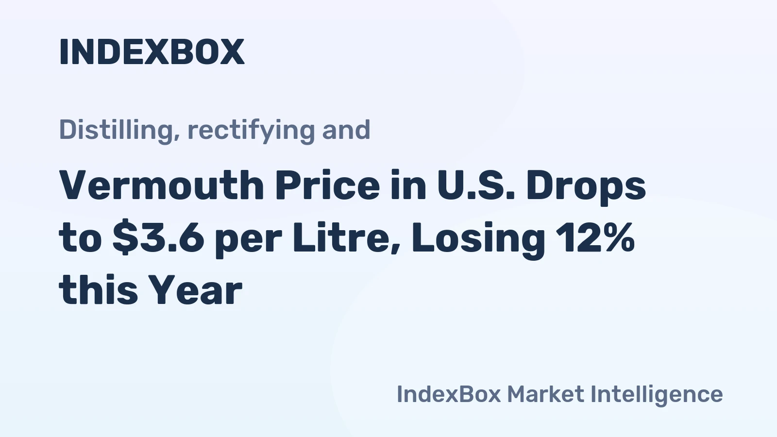 Vermouth Price in U.S. Drops to $3.6 per Litre, Losing 12% this Year