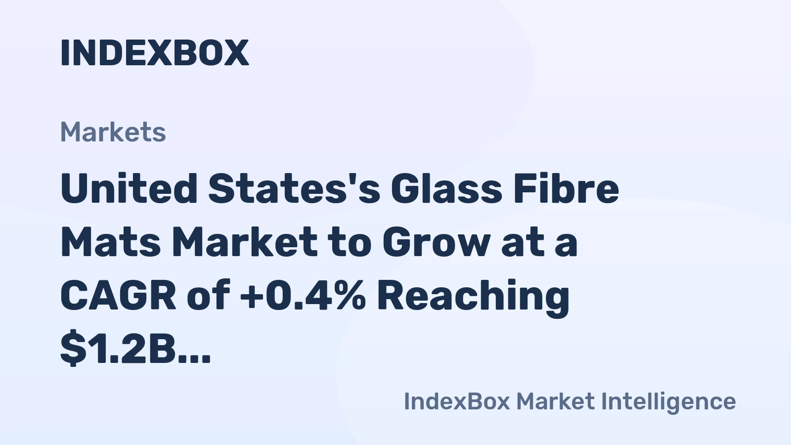 United States's Glass Fibre Mats Market to Grow at a CAGR of +0.4% Reaching $1.2B by 2035