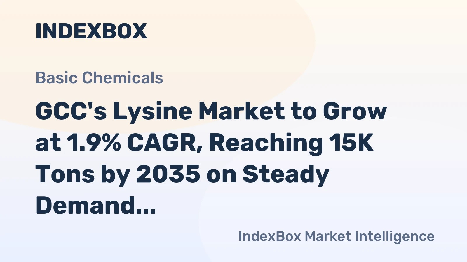 GCC's Lysine Market to Grow at 1.9% CAGR, Reaching 15K Tons by 2035 on Steady Demand