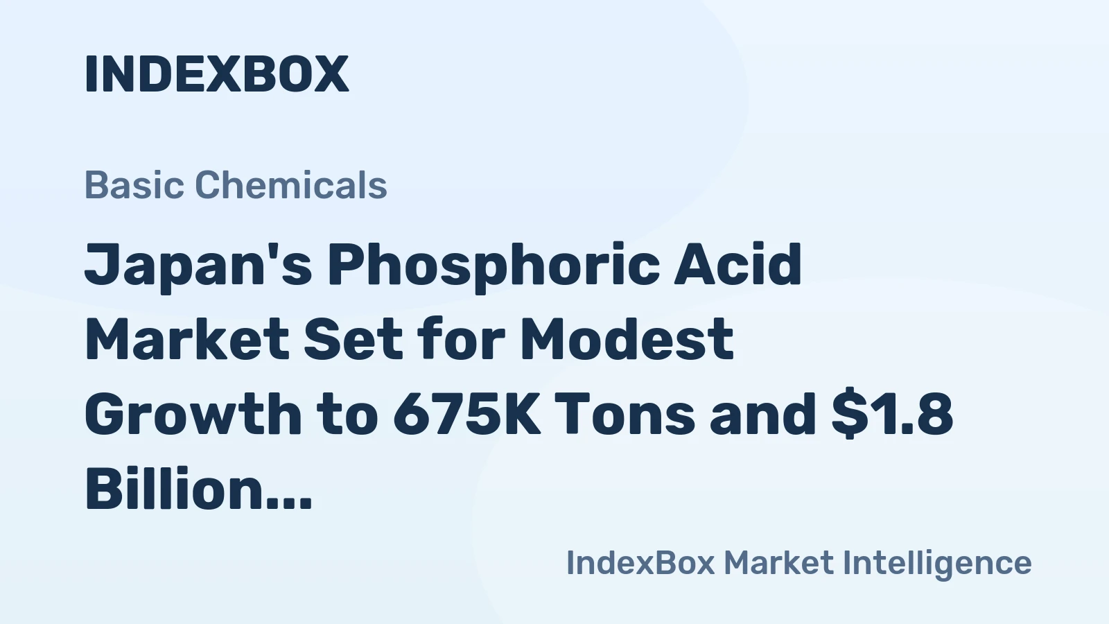 Japan's Phosphoric Acid Market Set for Modest Growth to 675K Tons and $1.8 Billion by 2035