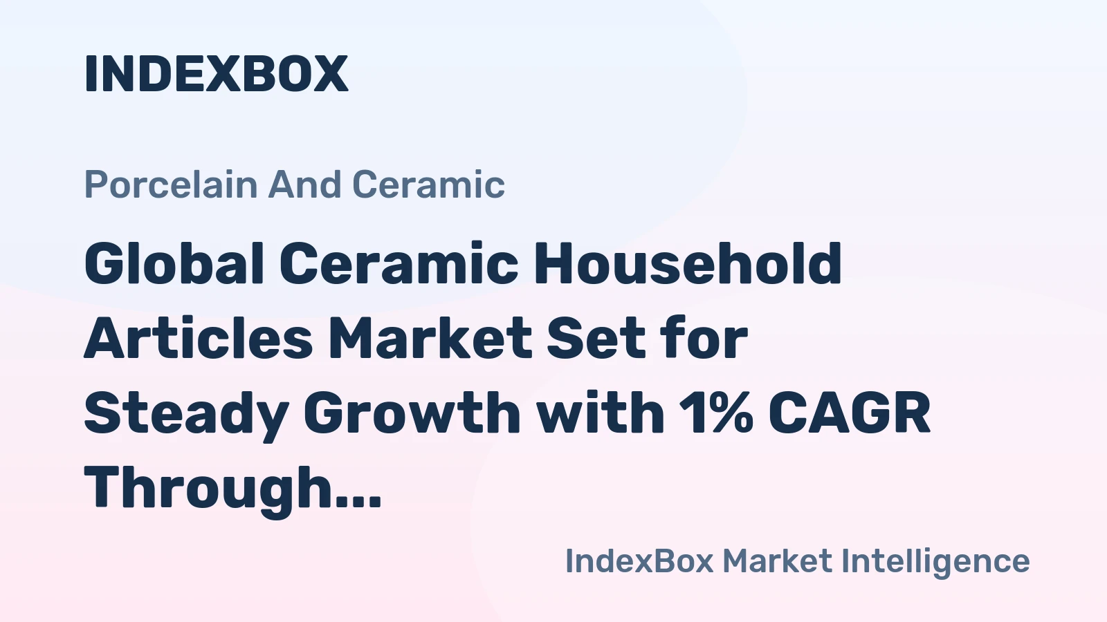 Global Ceramic Household Articles Market Set for Steady Growth with 1% CAGR Through 2035