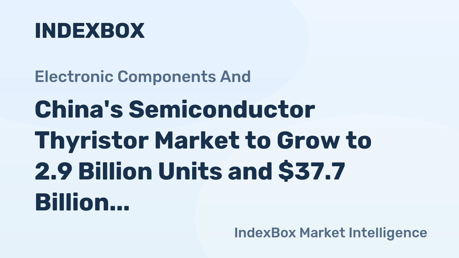 China's Semiconductor Thyristor Market to Grow to 2.9 Billion Units and $37.7 Billion by 2035
