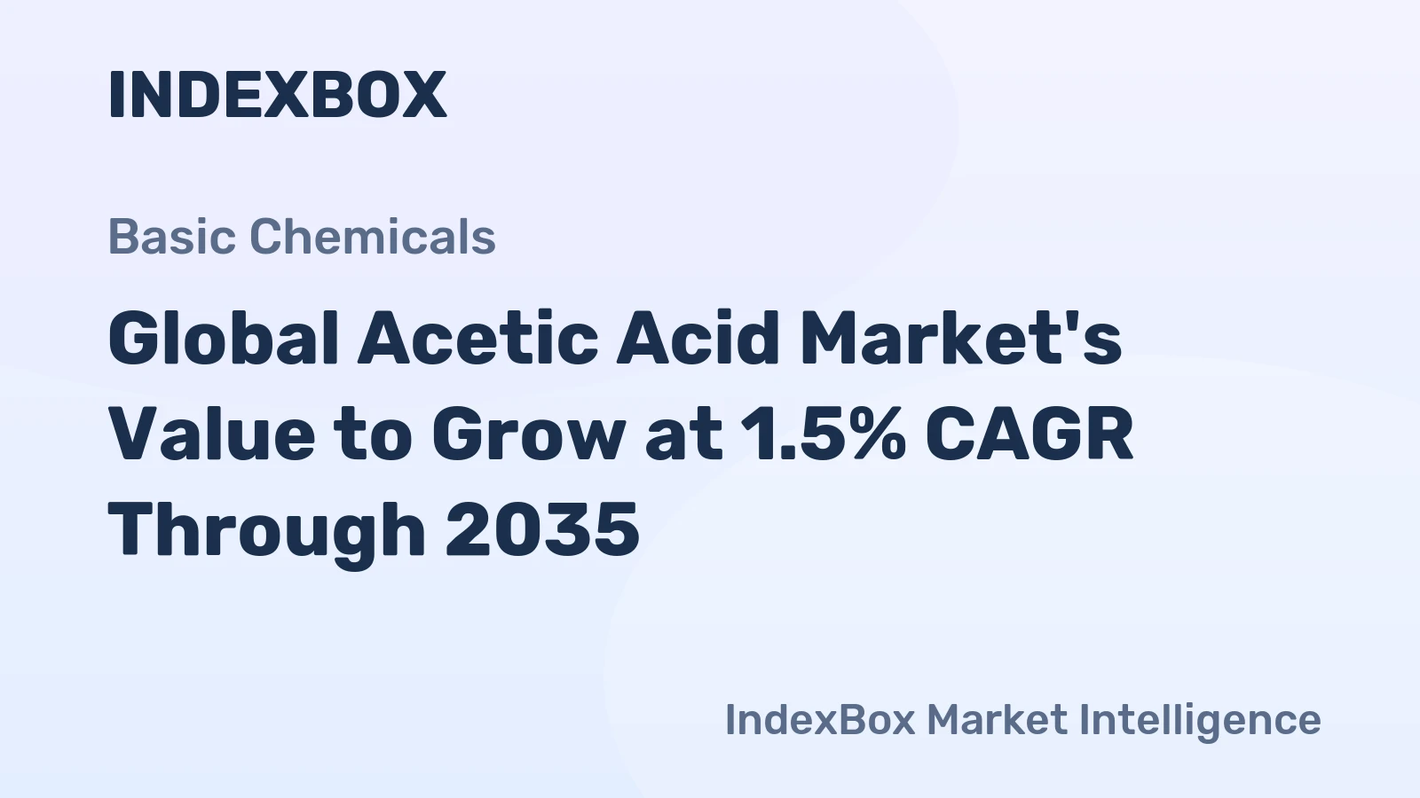 Global Acetic Acid Market's Value to Grow at 1.5% CAGR Through 2035