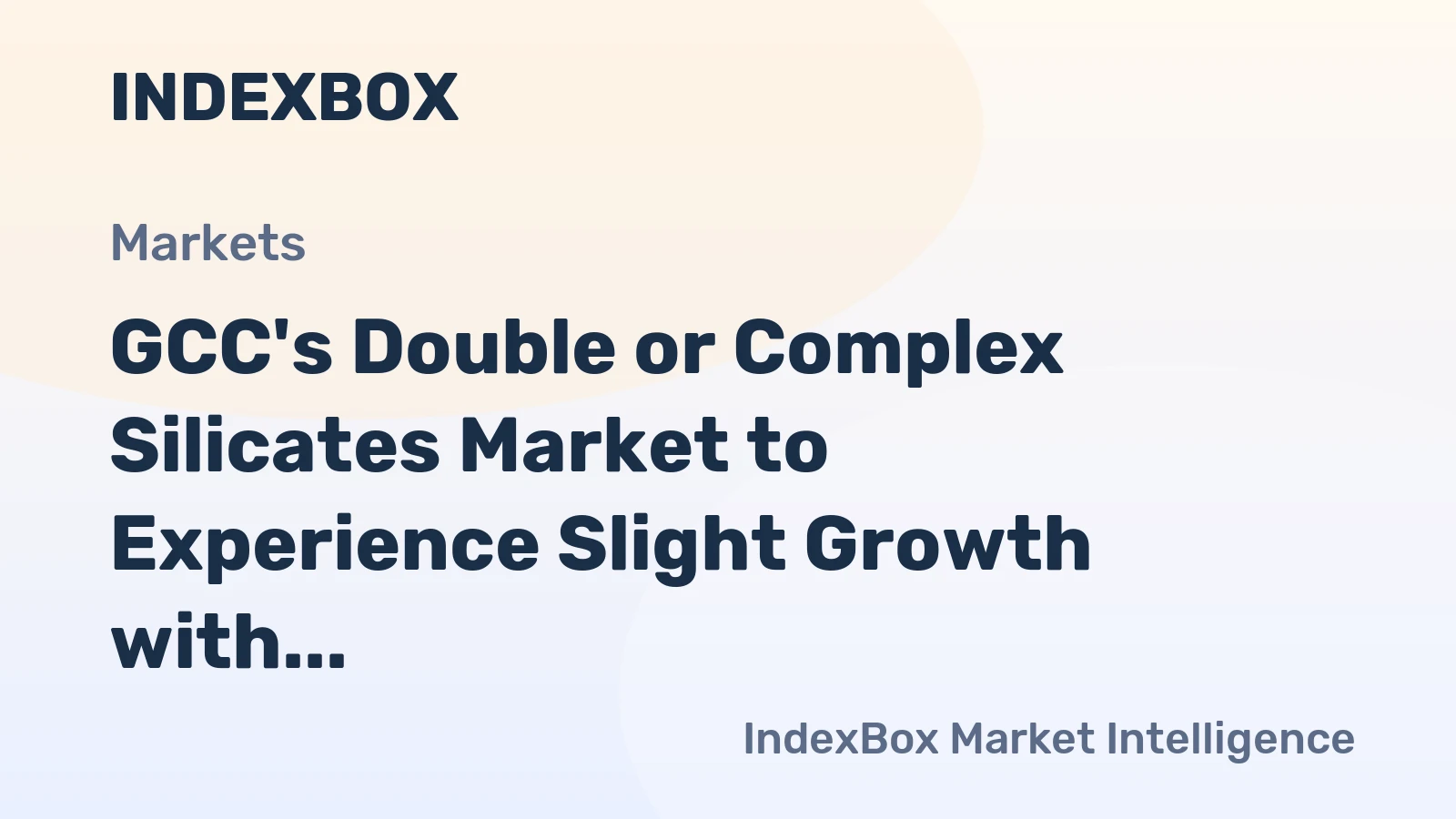 GCC's Double or Complex Silicates Market to Experience Slight Growth with +0.3% CAGR from 2024 to 2035