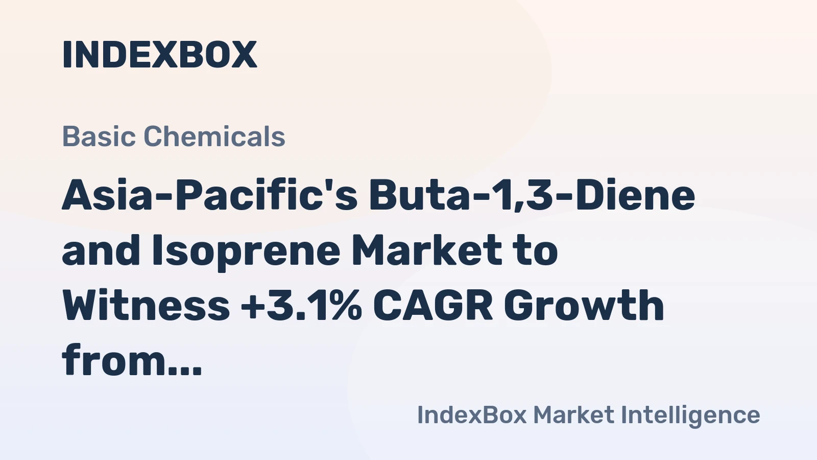 Asia-Pacific's Buta-1,3-Diene and Isoprene Market to Witness +3.1% CAGR Growth from 2024 to 2035