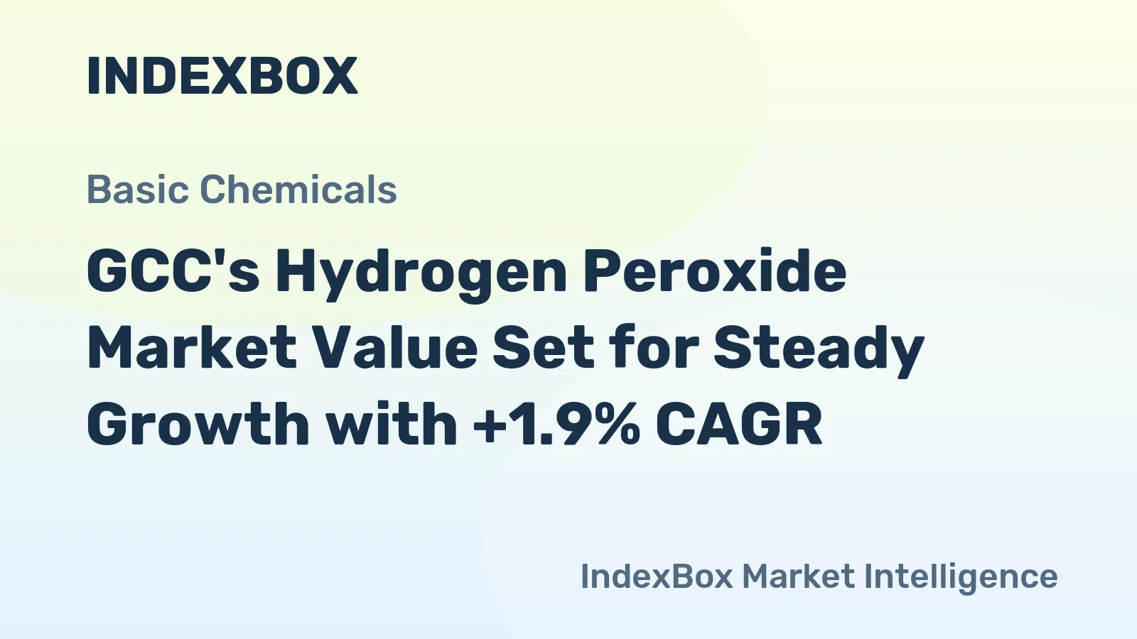GCC's Hydrogen Peroxide Market Value Set for Steady Growth with +1.9% CAGR