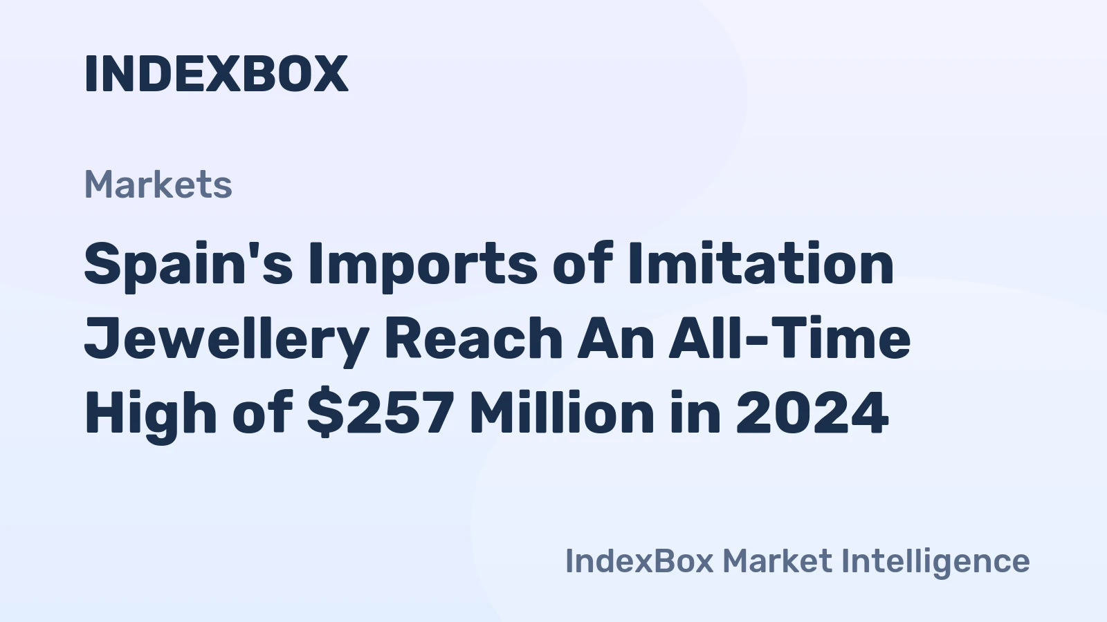 Spain's Imports of Imitation Jewellery Reach An All-Time High of $257 Million in 2024