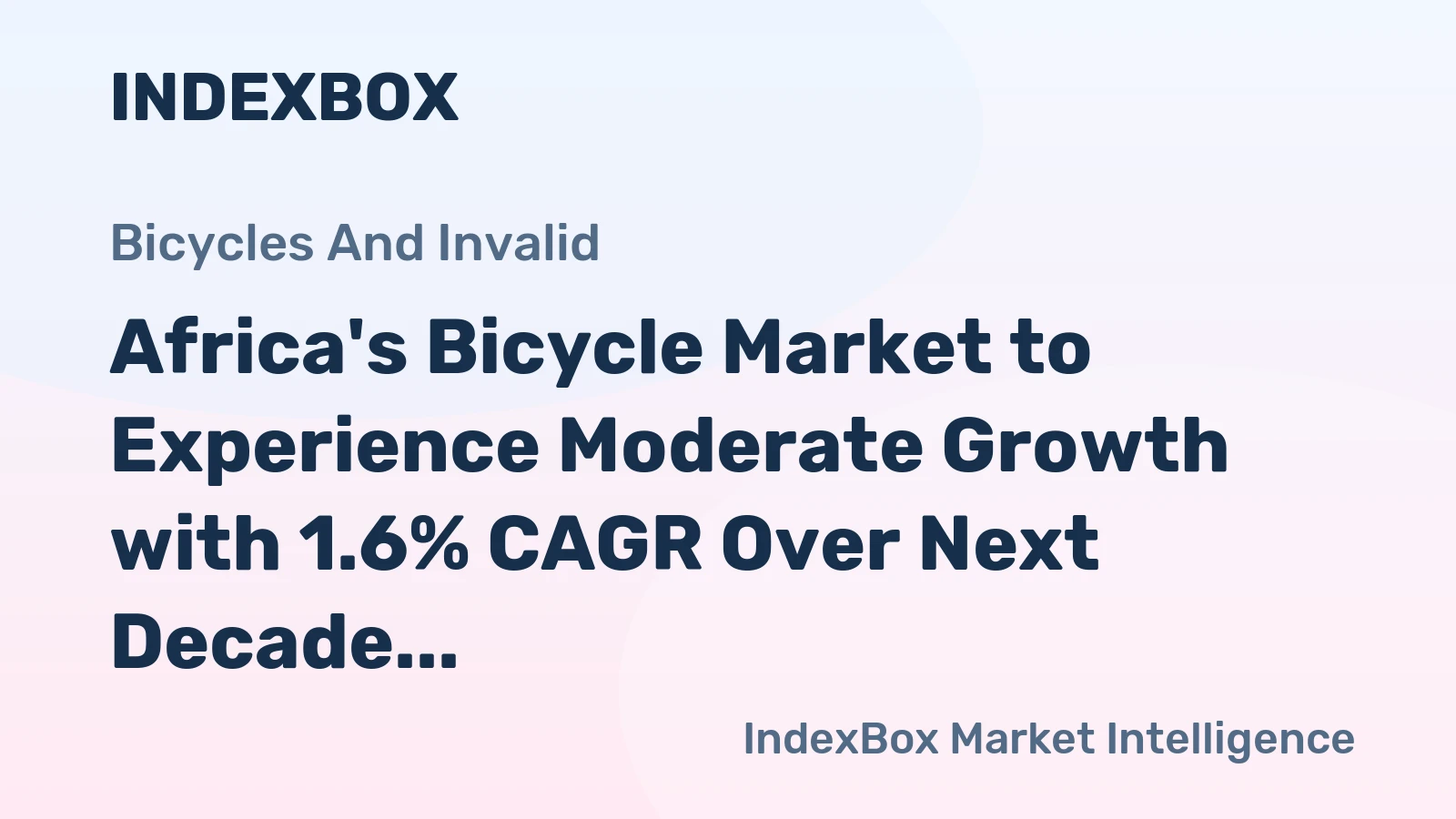 Africa's Bicycle Market to Experience Moderate Growth with 1.6% CAGR Over Next Decade