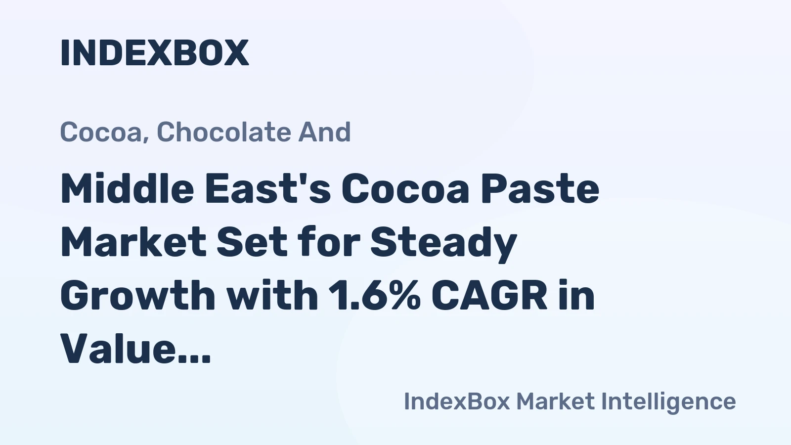Middle East's Cocoa Paste Market Set for Steady Growth with 1.6% CAGR in Value