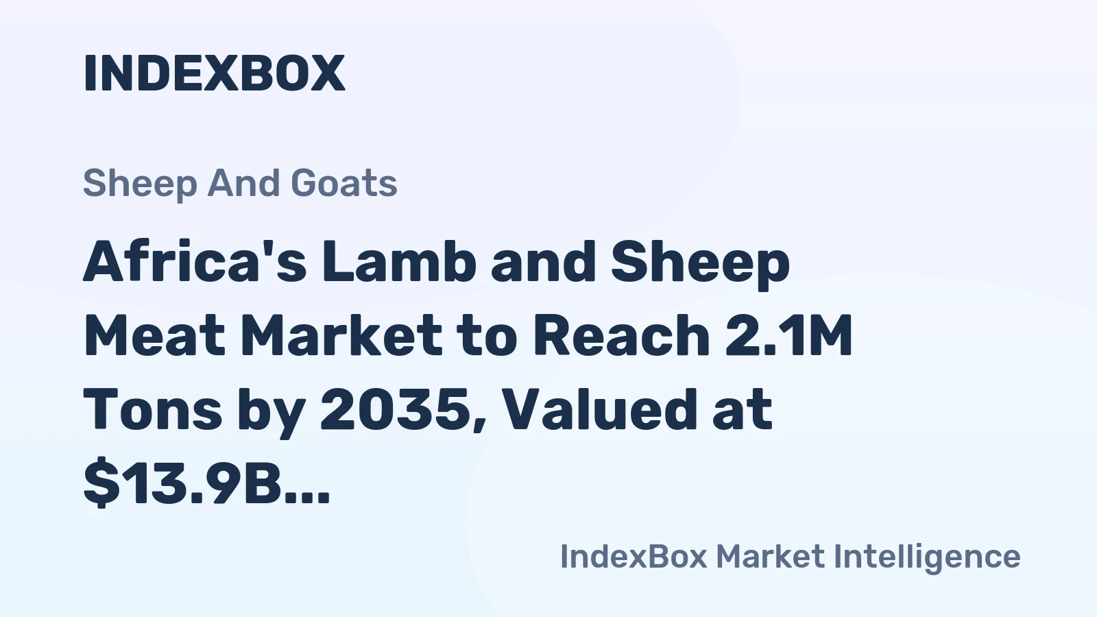 Africa's Lamb and Sheep Meat Market to Reach 2.1M Tons by 2035, Valued at $13.9B