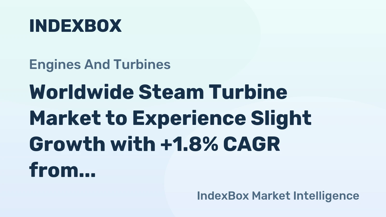Worldwide Steam Turbine Market to Experience Slight Growth with +1.8% CAGR from 2024 to 2035