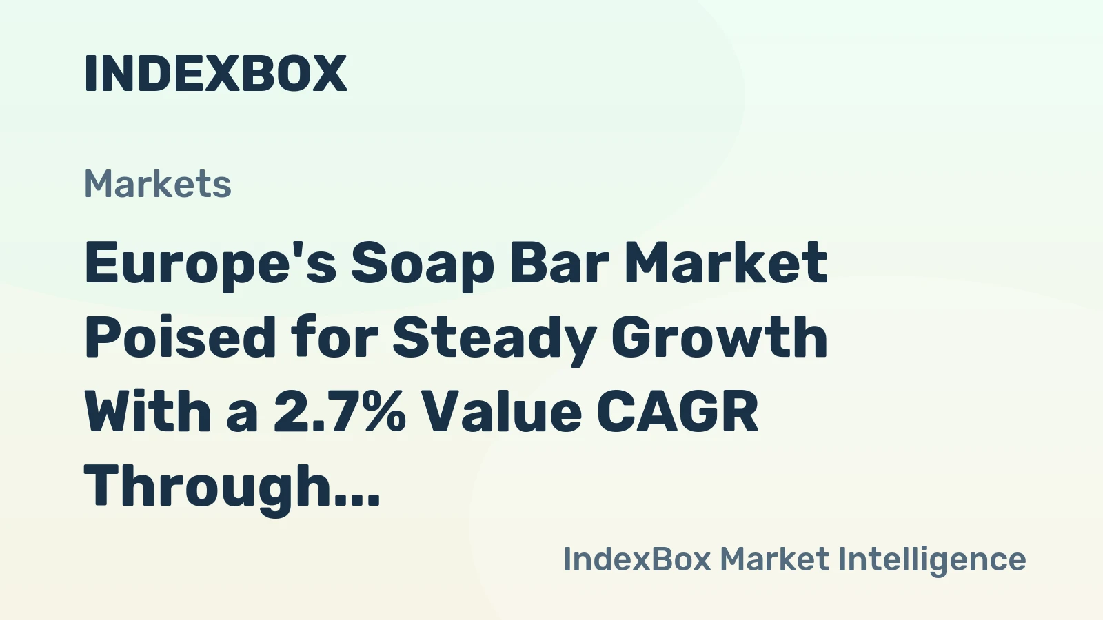 Europe's Soap Bar Market Poised for Steady Growth With a 2.7% Value CAGR Through 2035