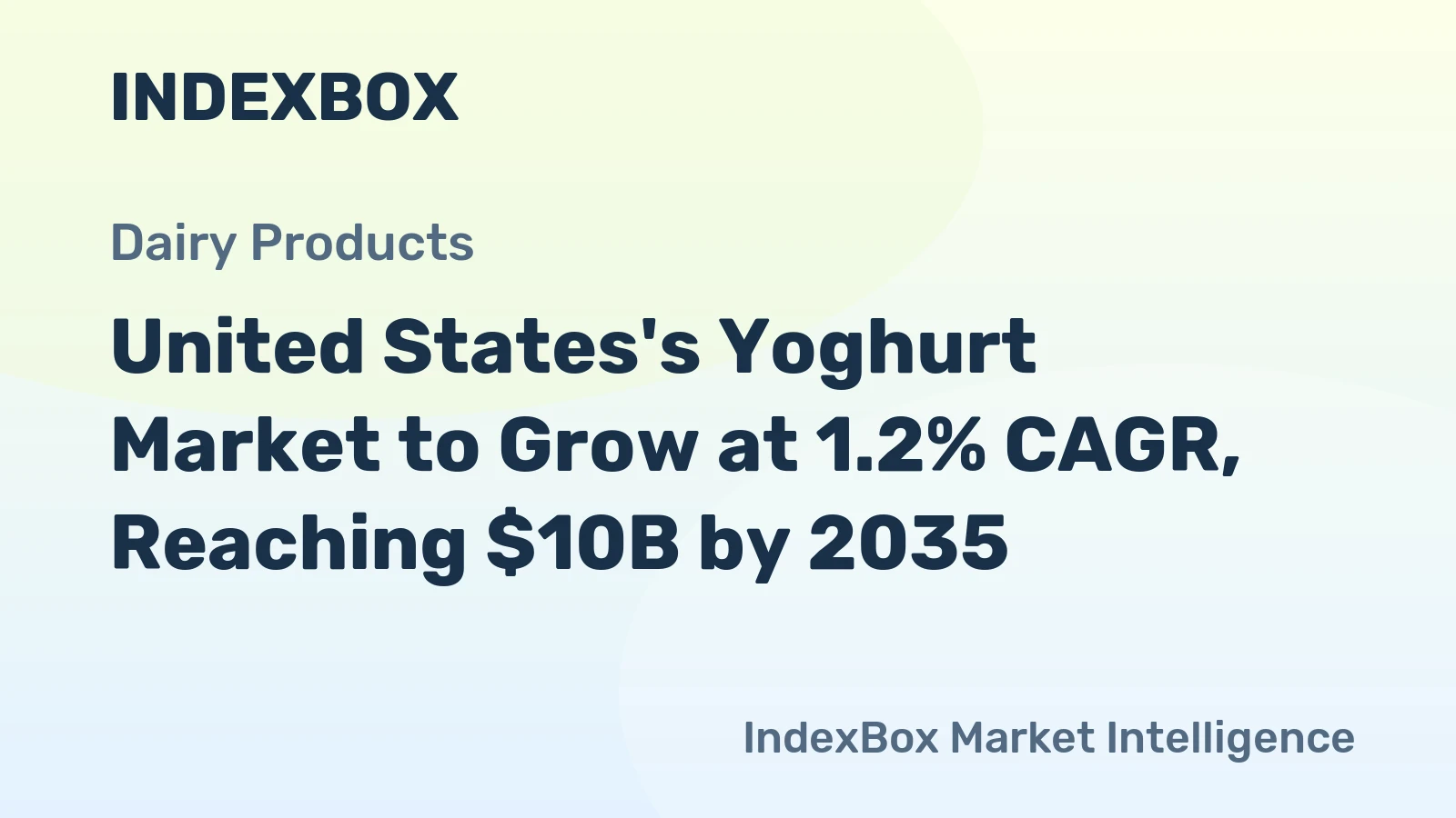 United States's Yoghurt Market to Grow at 1.2% CAGR, Reaching $10B by 2035