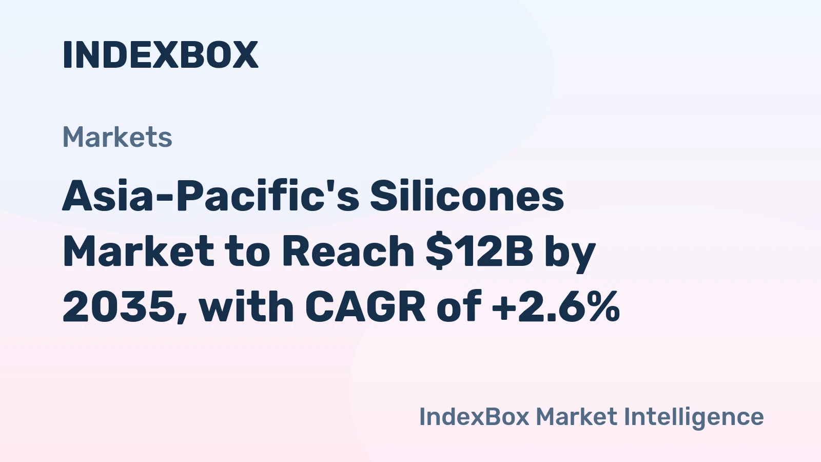 Asia-Pacific's Silicones Market to Reach $12B by 2035, with CAGR of +2.6%