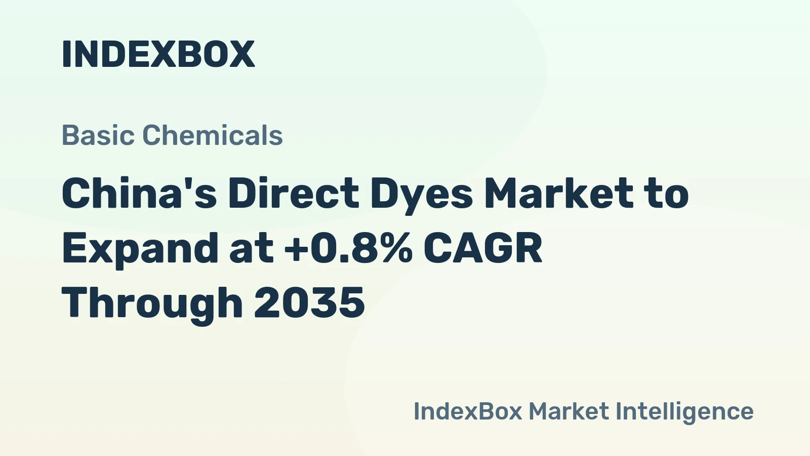 China's Direct Dyes Market to Expand at +0.8% CAGR Through 2035