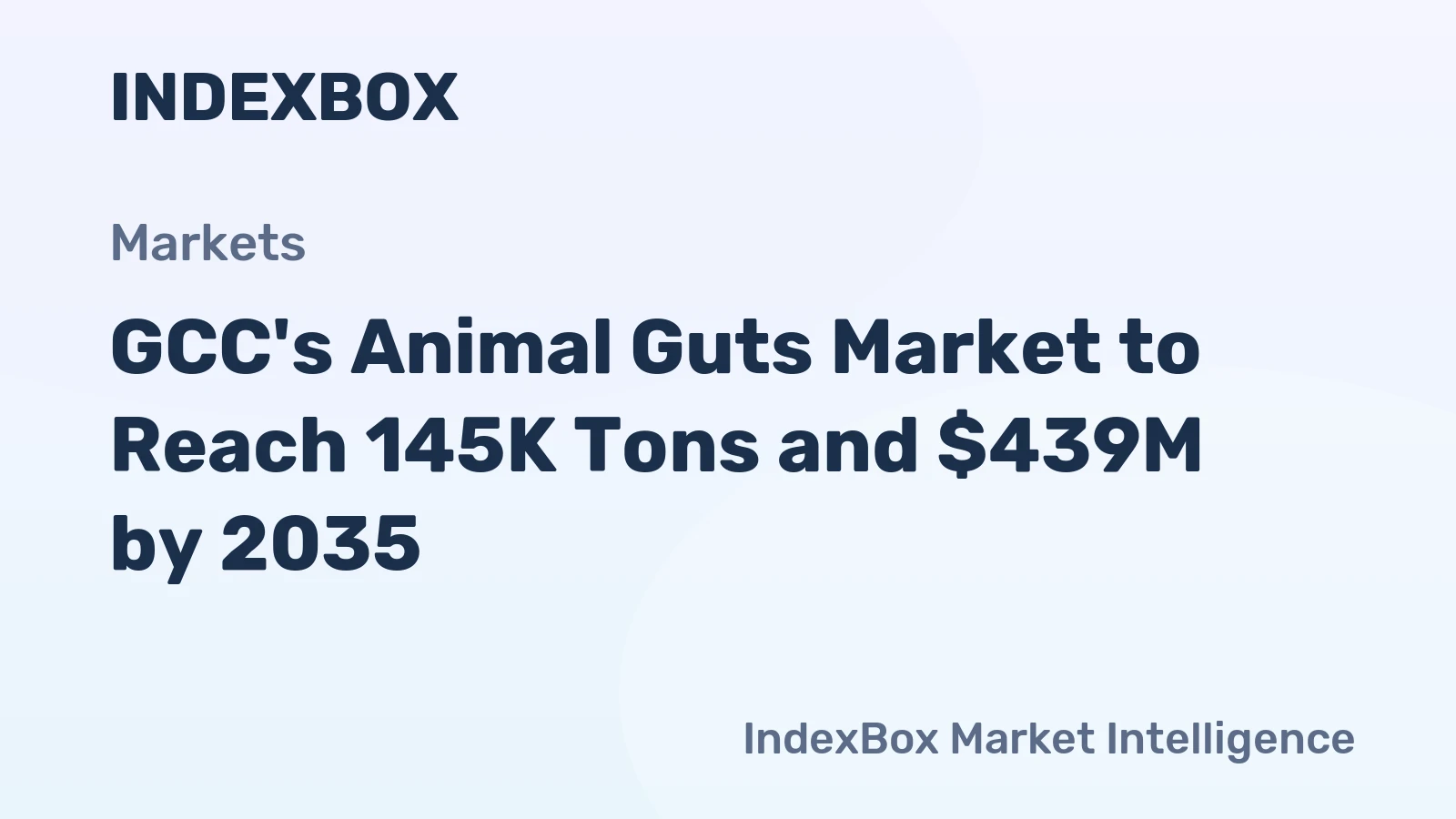 GCC's Animal Guts Market to Reach 145K Tons and $439M by 2035