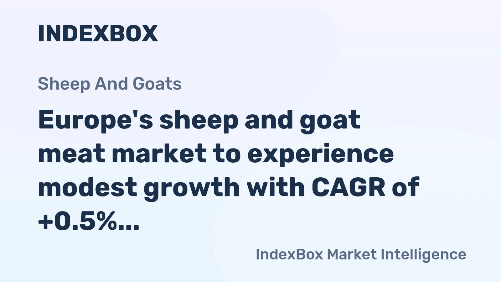Europe's sheep and goat meat market to experience modest growth with CAGR of +0.5% in value terms by 2035