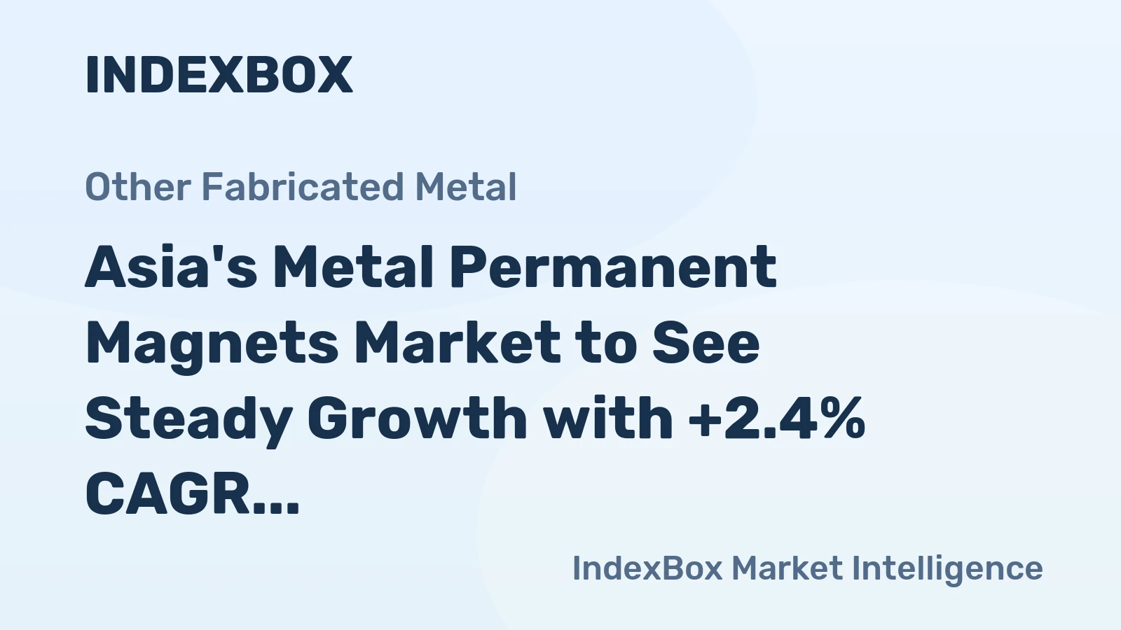 Asia's Metal Permanent Magnets Market to See Steady Growth with +2.4% CAGR Through 2035