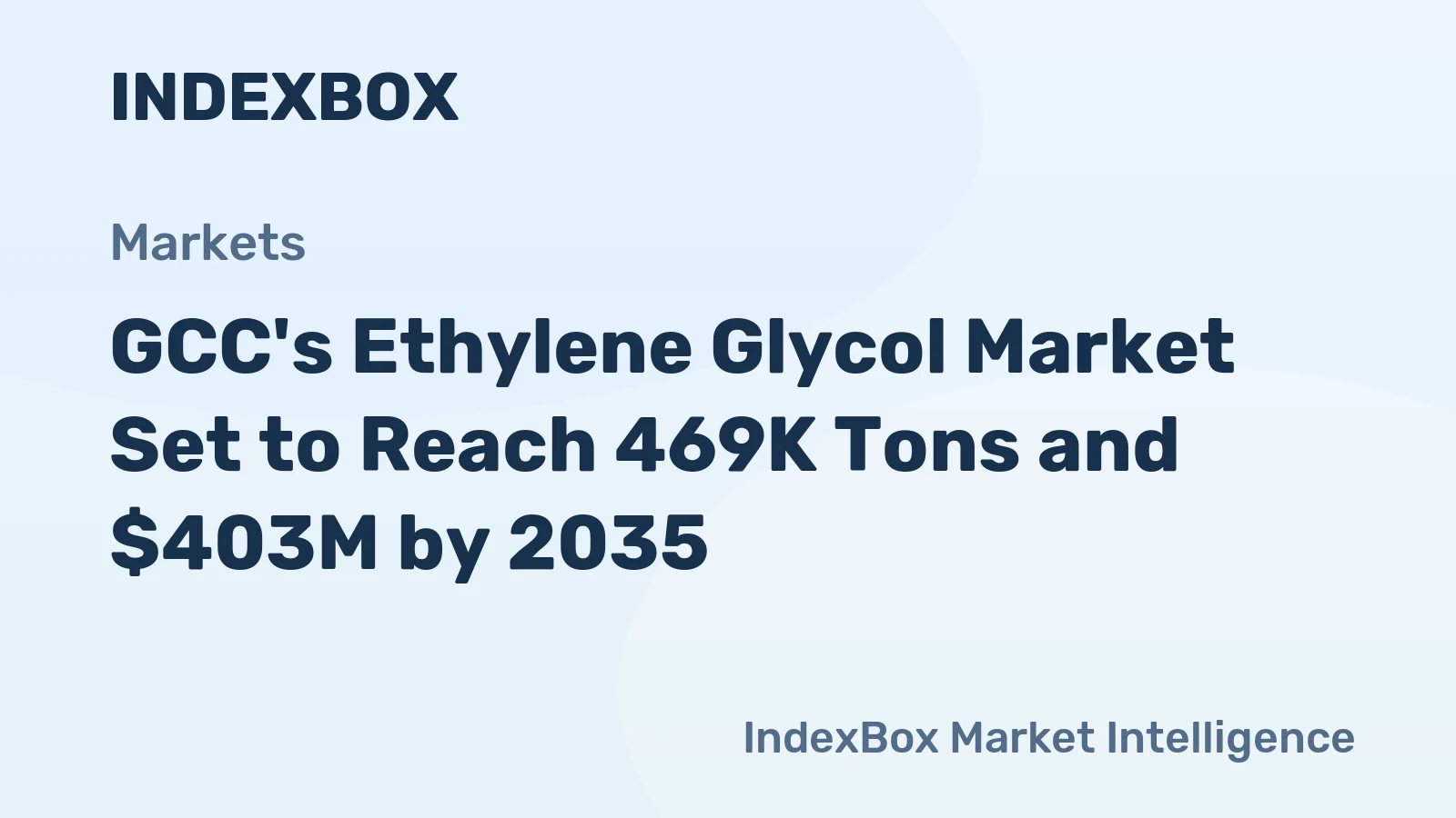 GCC's Ethylene Glycol Market Set to Reach 469K Tons and $403M by 2035