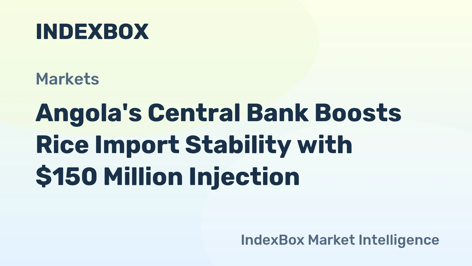 Angola's Central Bank Boosts Rice Import Stability with $150 Million Injection