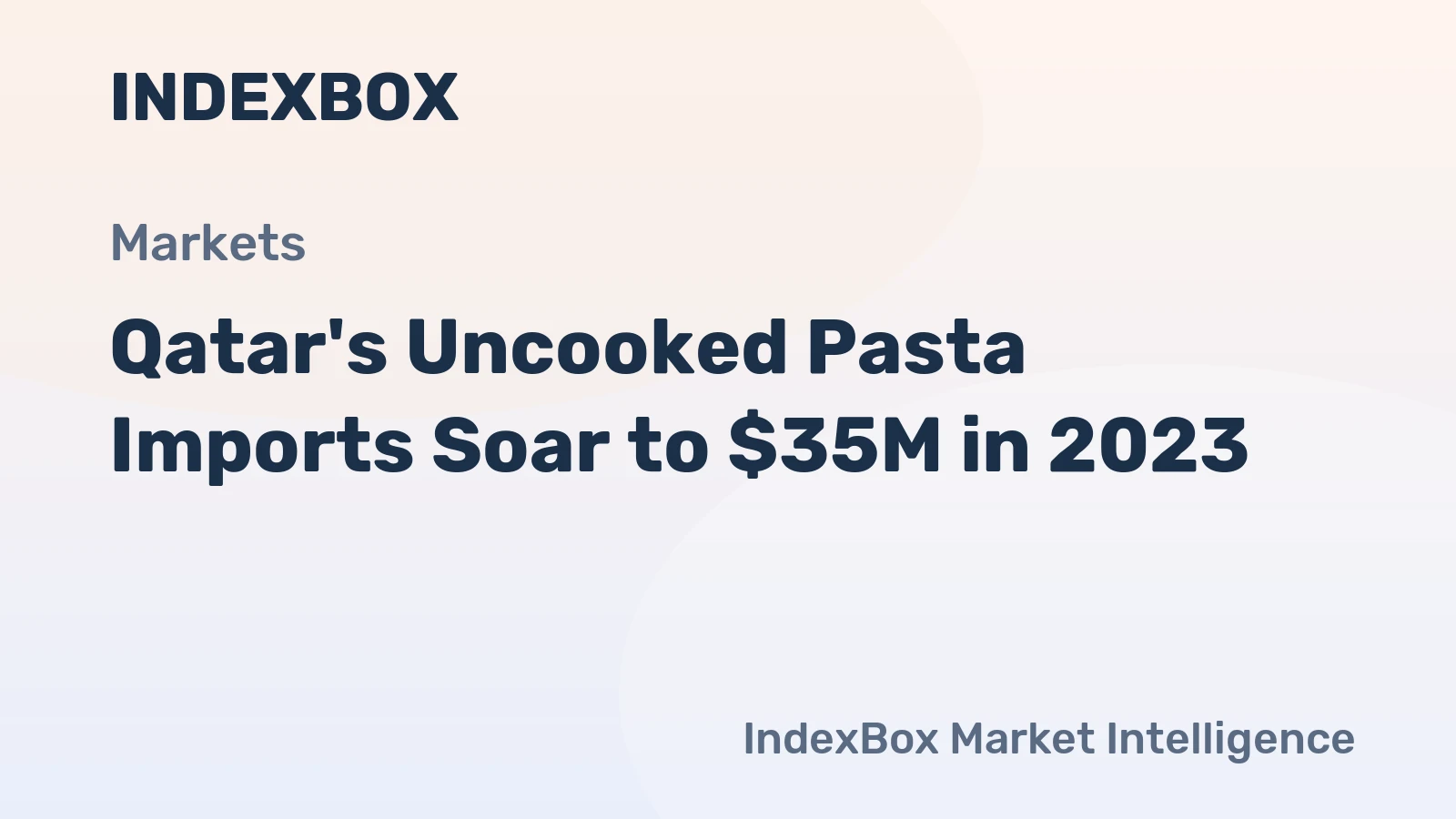 Qatar's Uncooked Pasta Imports Soar to $35M in 2023