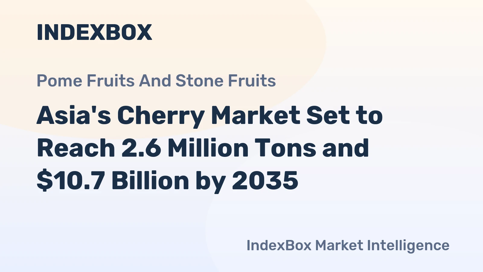 Asia's Cherry Market Set to Reach 2.6 Million Tons and $10.7 Billion by 2035