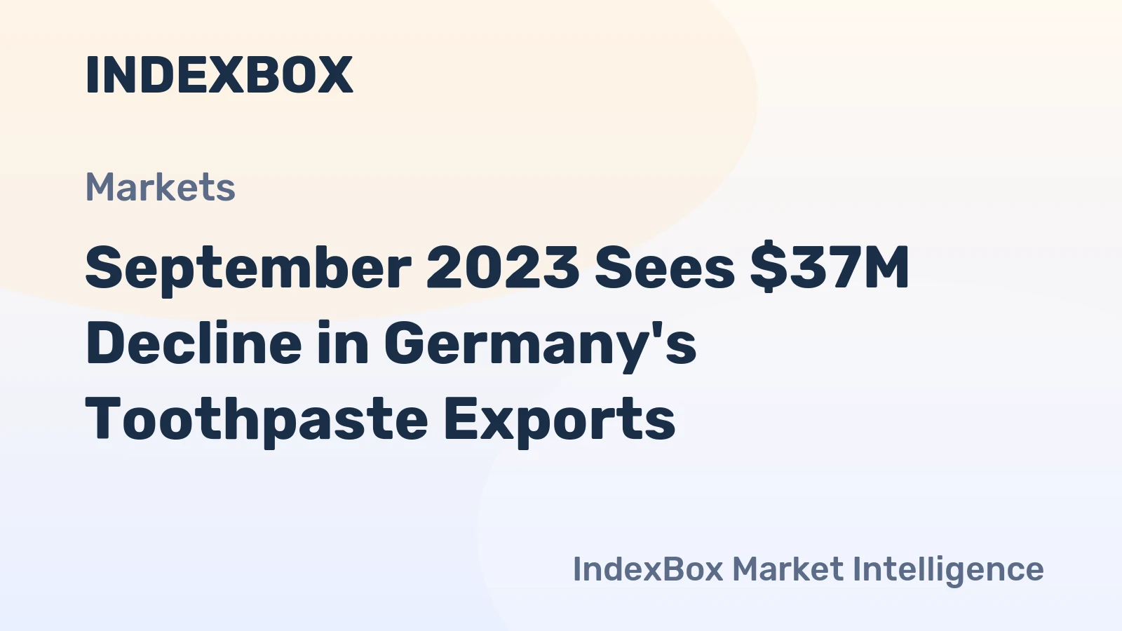 September 2023 Sees $37M Decline in Germany's Toothpaste Exports