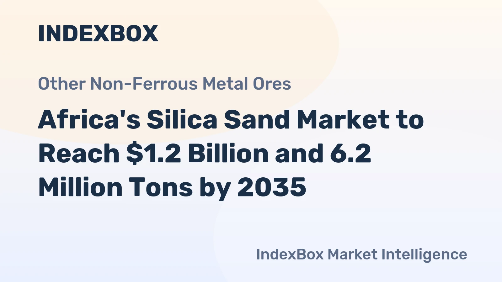 Africa's Silica Sand Market to Reach $1.2 Billion and 6.2 Million Tons by 2035