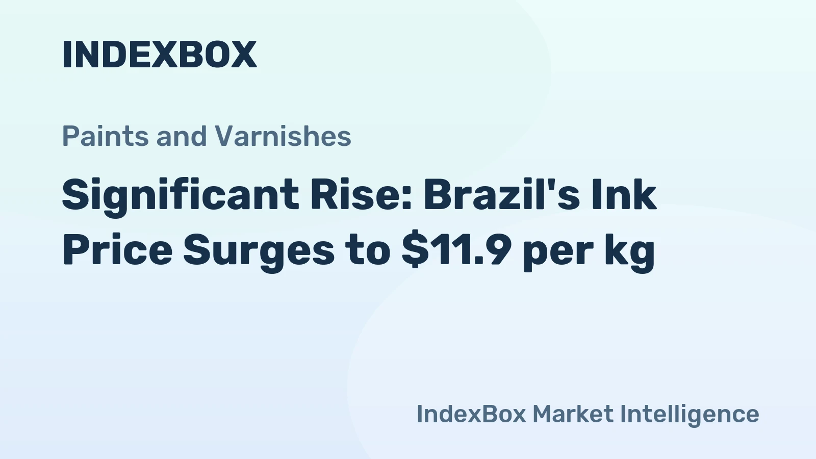 Significant Rise: Brazil's Ink Price Surges to $11.9 per kg