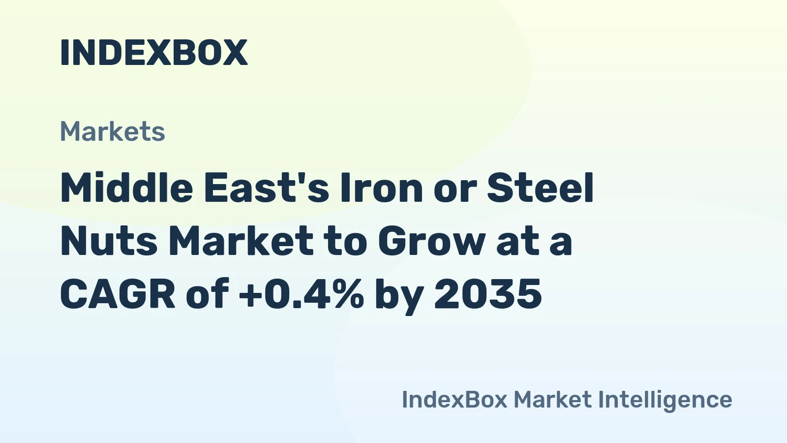 Middle East's Iron or Steel Nuts Market to Grow at a CAGR of +0.4% by 2035
