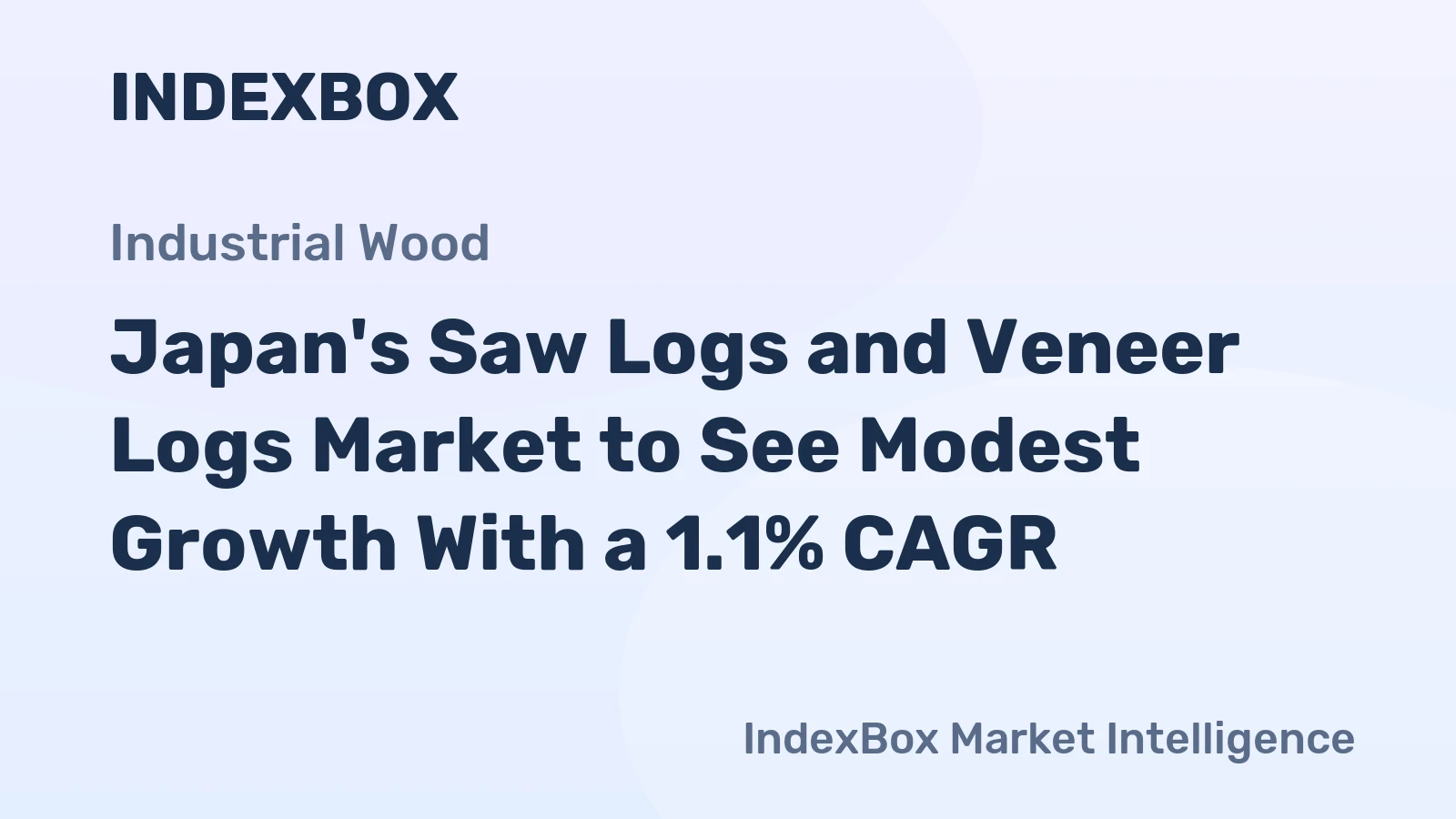 Japan's Saw Logs and Veneer Logs Market to See Modest Growth With a 1.1% CAGR