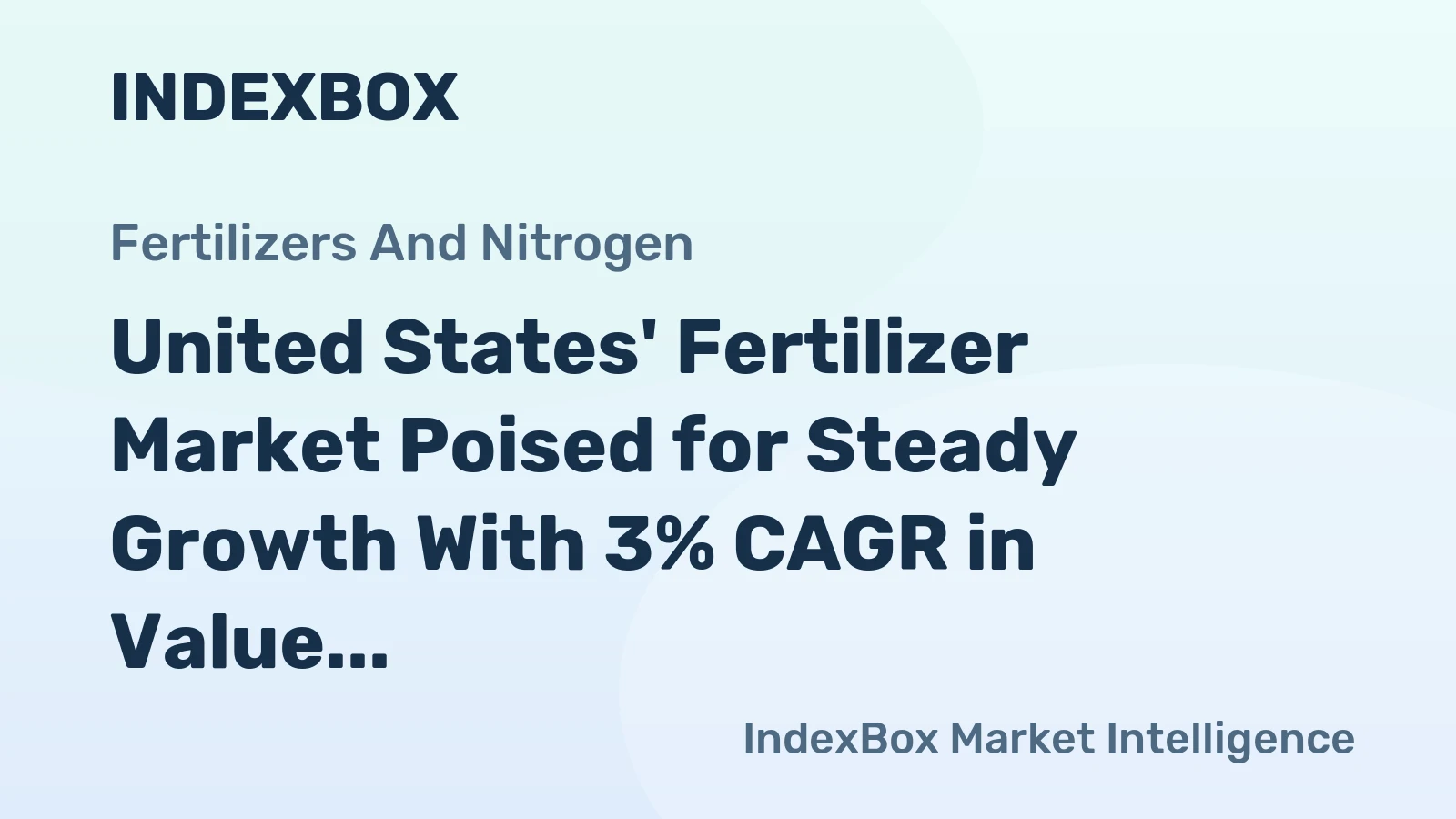 United States' Fertilizer Market Poised for Steady Growth With 3% CAGR in Value Through 2035