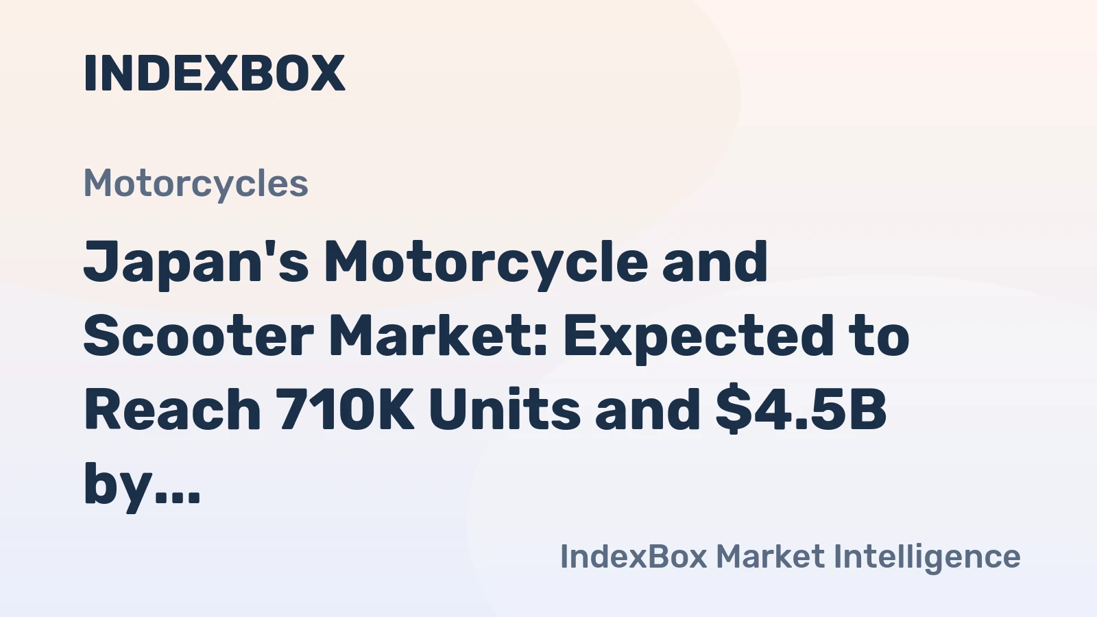 Japan's Motorcycle and Scooter Market: Expected to Reach 710K Units and $4.5B by 2035