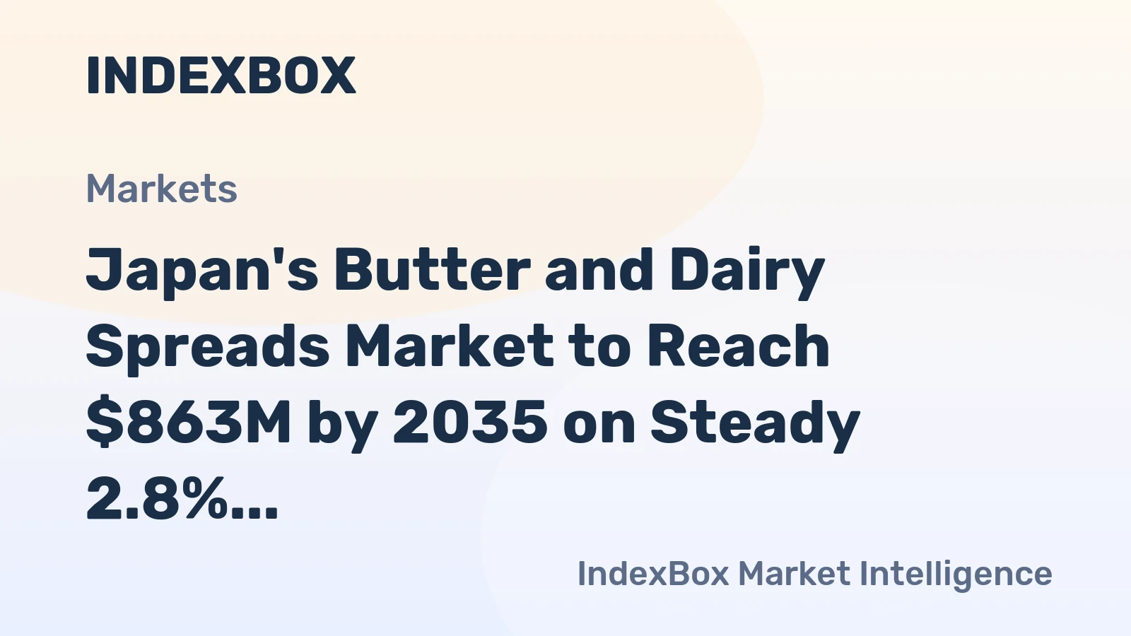 Japan's Butter and Dairy Spreads Market to Reach $863M by 2035 on Steady 2.8% CAGR Growth
