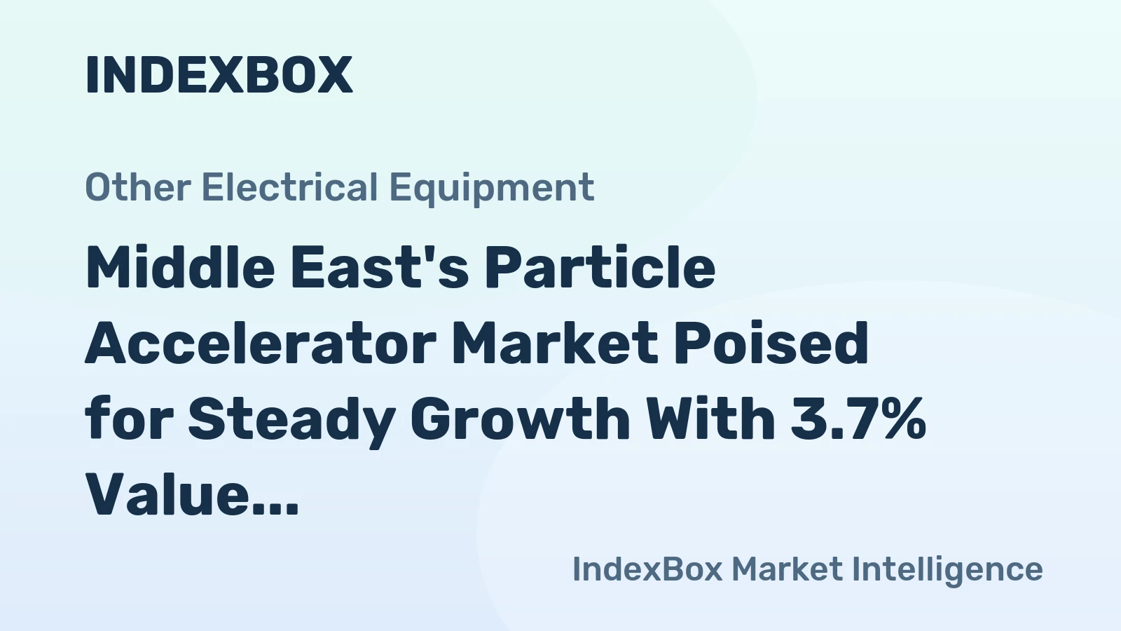 Middle East's Particle Accelerator Market Poised for Steady Growth With 3.7% Value CAGR
