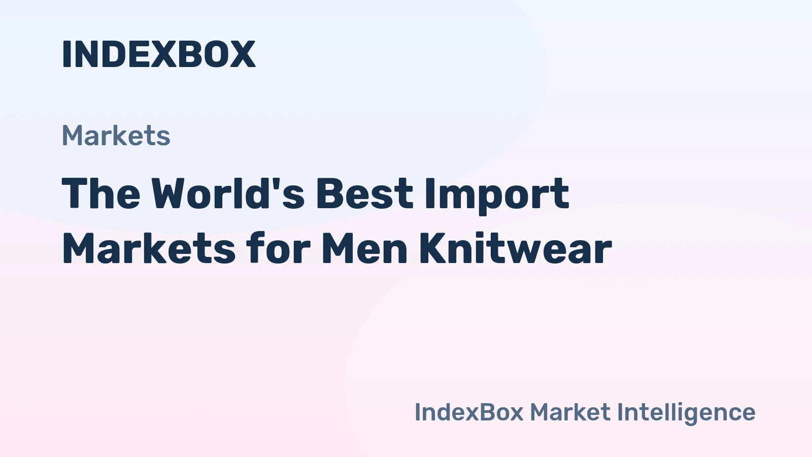 The World's Best Import Markets for Men Knitwear