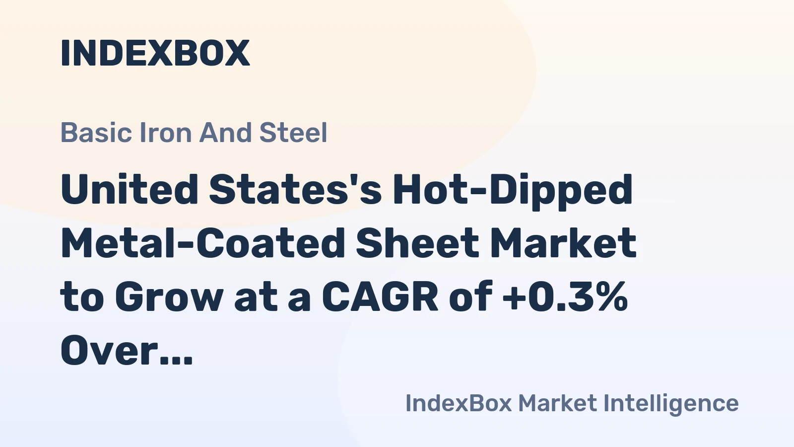United States's Hot-Dipped Metal-Coated Sheet Market to Grow at a CAGR of +0.3% Over the Next Decade