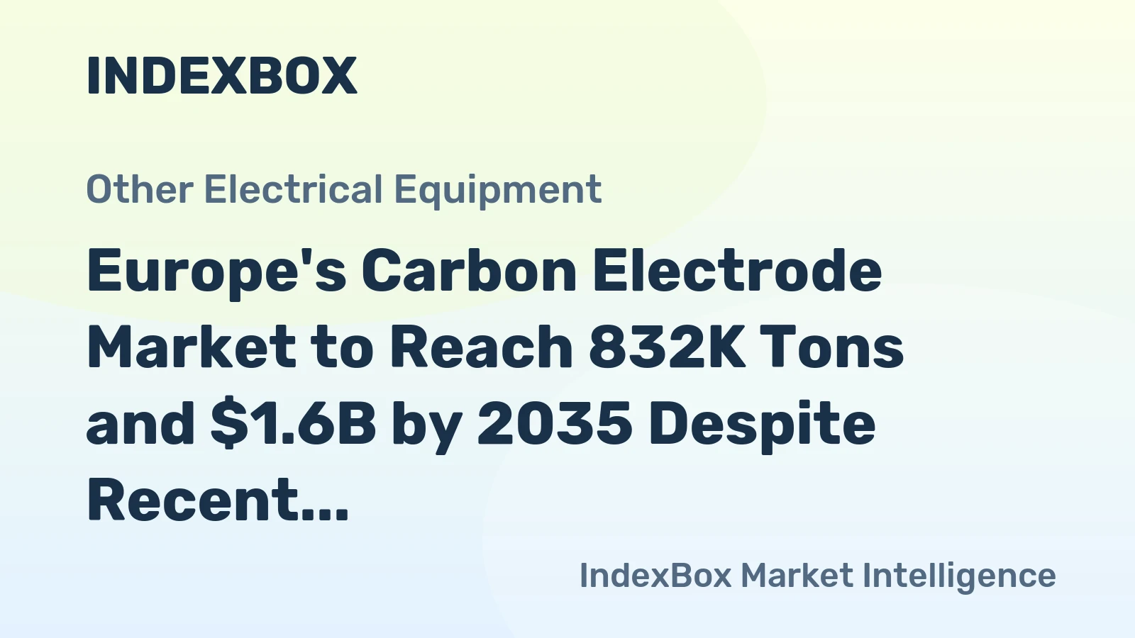 Europe's Carbon Electrode Market to Reach 832K Tons and $1.6B by 2035 Despite Recent Contraction