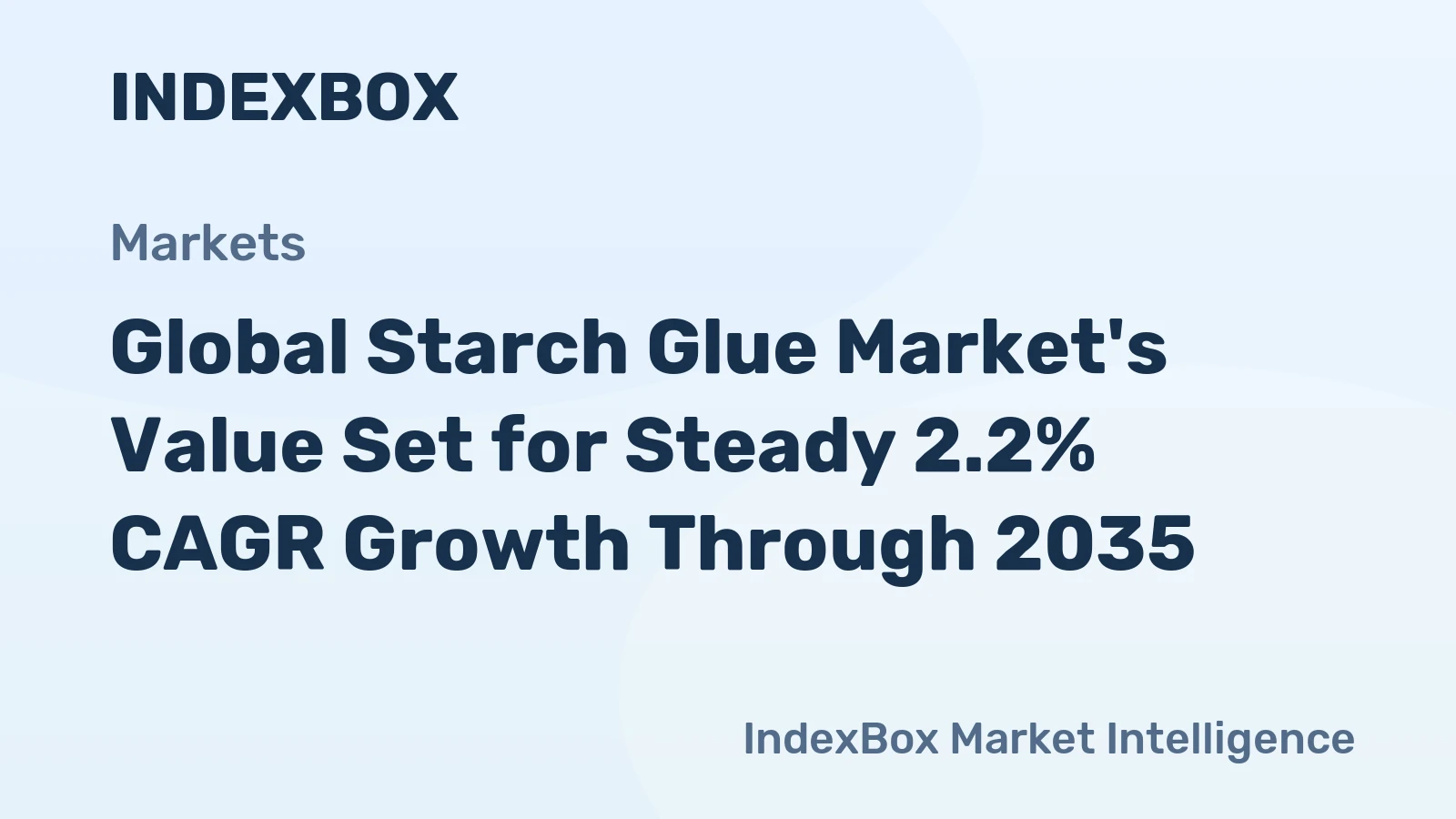 Global Starch Glue Market's Value Set for Steady 2.2% CAGR Growth Through 2035