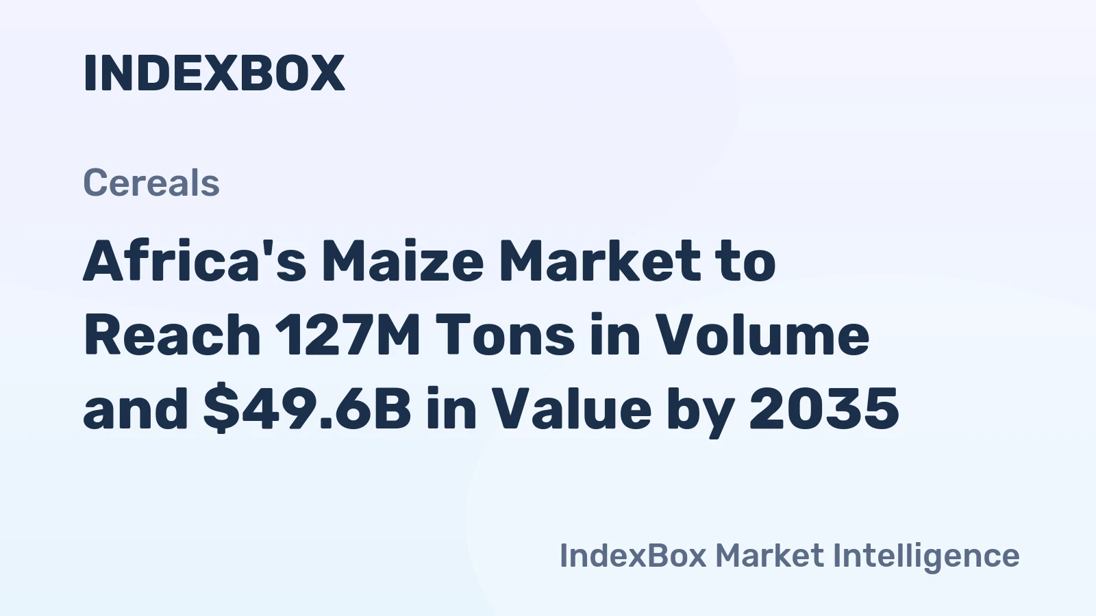 Africa's Maize Market to Reach 127M Tons in Volume and $49.6B in Value by 2035