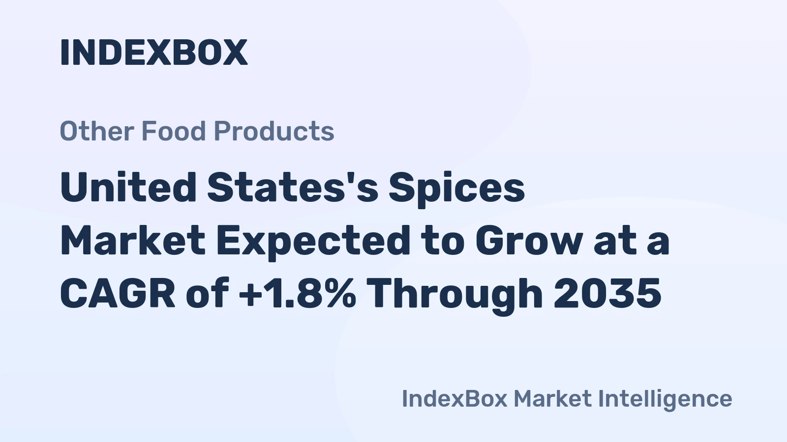 United States's Spices Market Expected to Grow at a CAGR of +1.8% Through 2035
