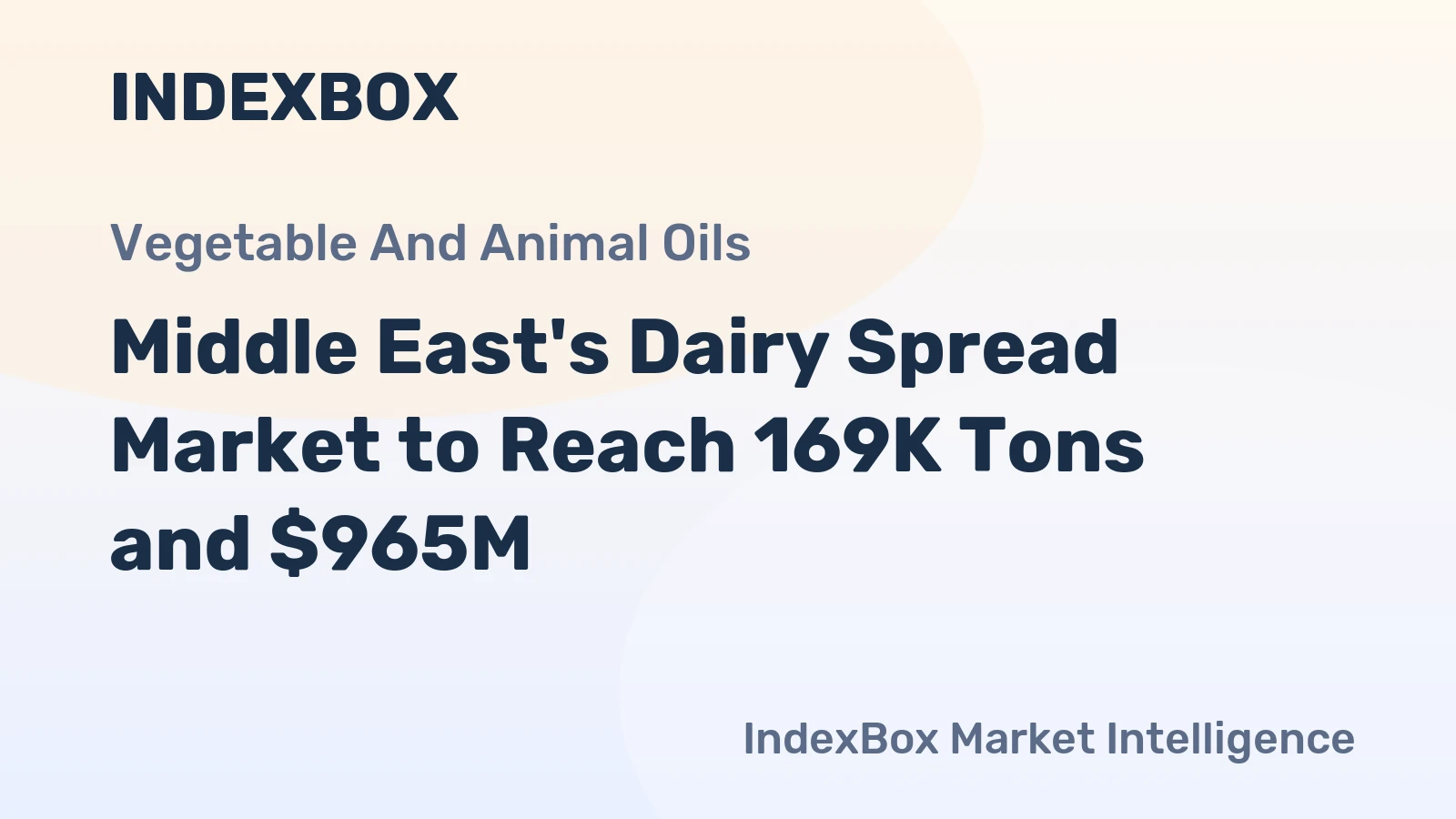 Middle East's Dairy Spread Market to Reach 169K Tons and $965M