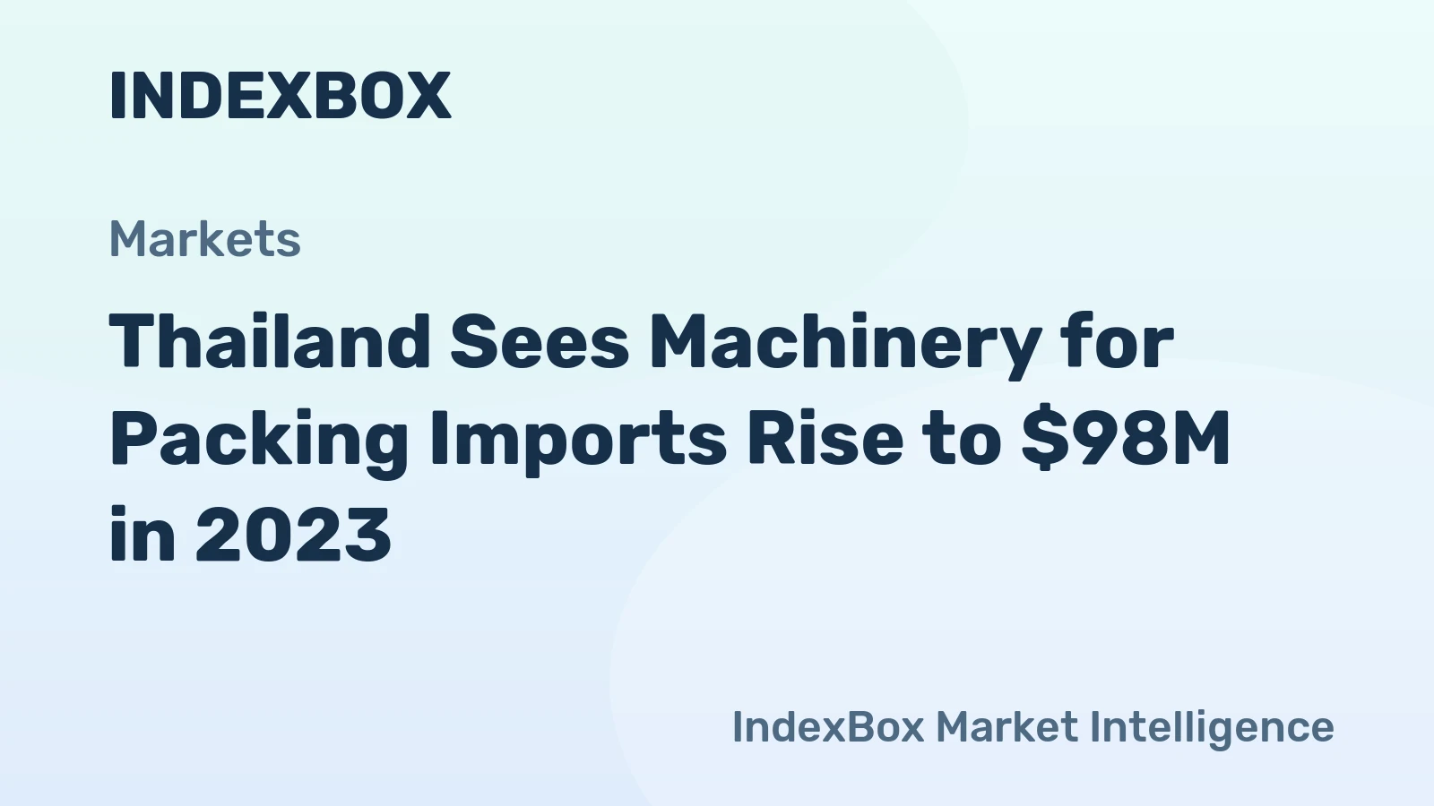 Thailand Sees Machinery for Packing Imports Rise to $98M in 2023
