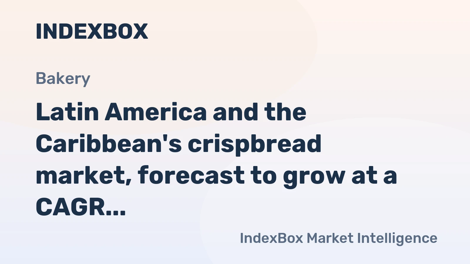 Latin America and the Caribbean's crispbread market, forecast to grow at a CAGR of +1.2% through 2035, is driven by sustained upward consumption trends.
