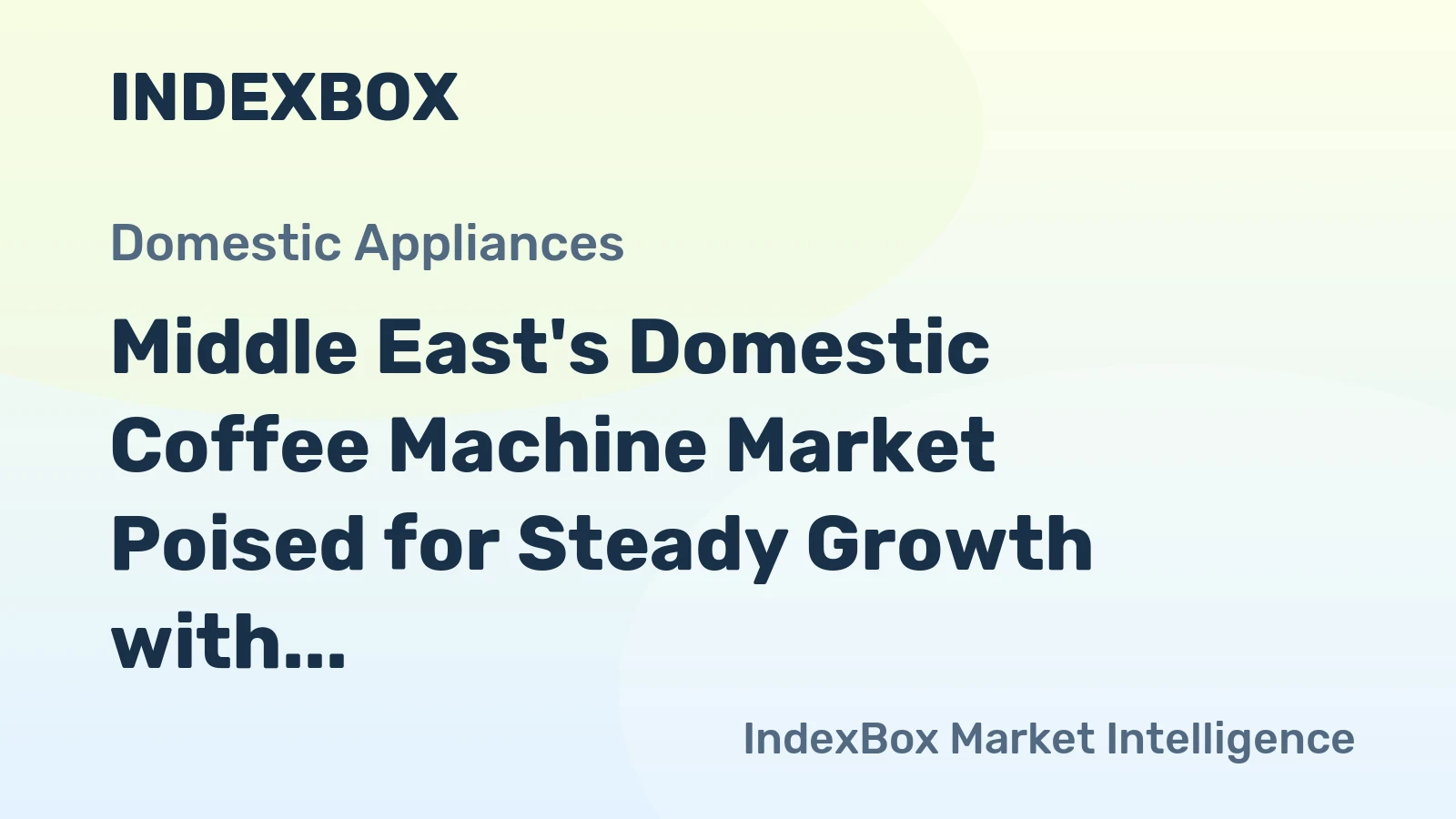 Middle East's Domestic Coffee Machine Market Poised for Steady Growth with 3.4% CAGR in Value