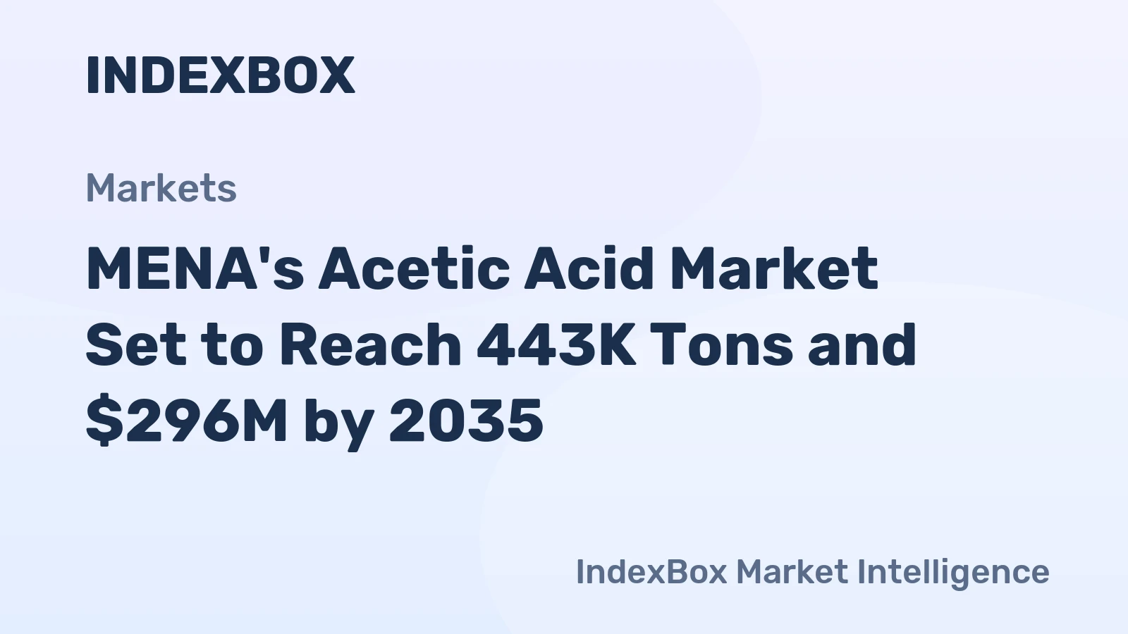 MENA's Acetic Acid Market Set to Reach 443K Tons and $296M by 2035