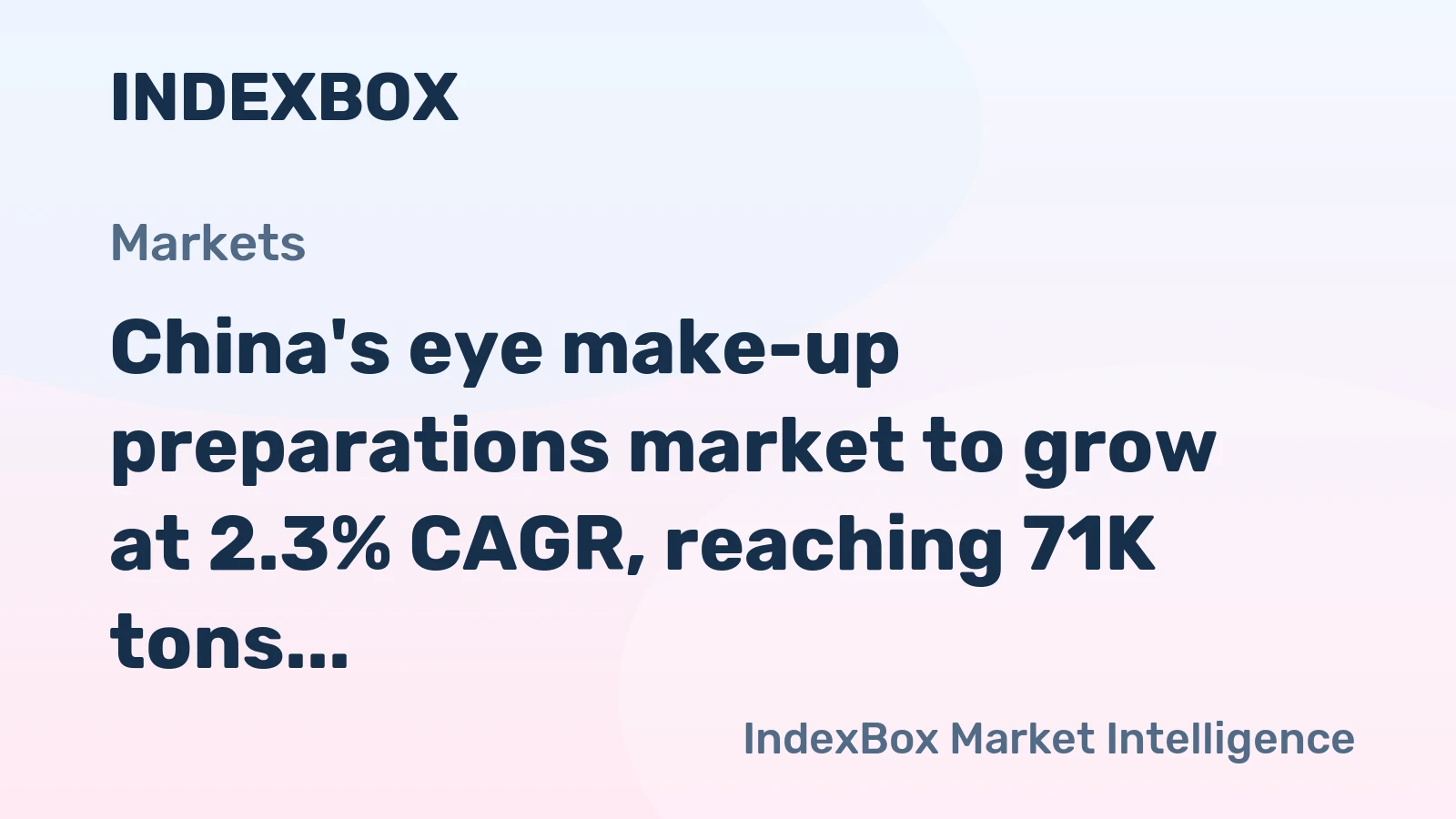 China's eye make-up preparations market to grow at 2.3% CAGR, reaching 71K tons by 2035, driven by sustained demand.