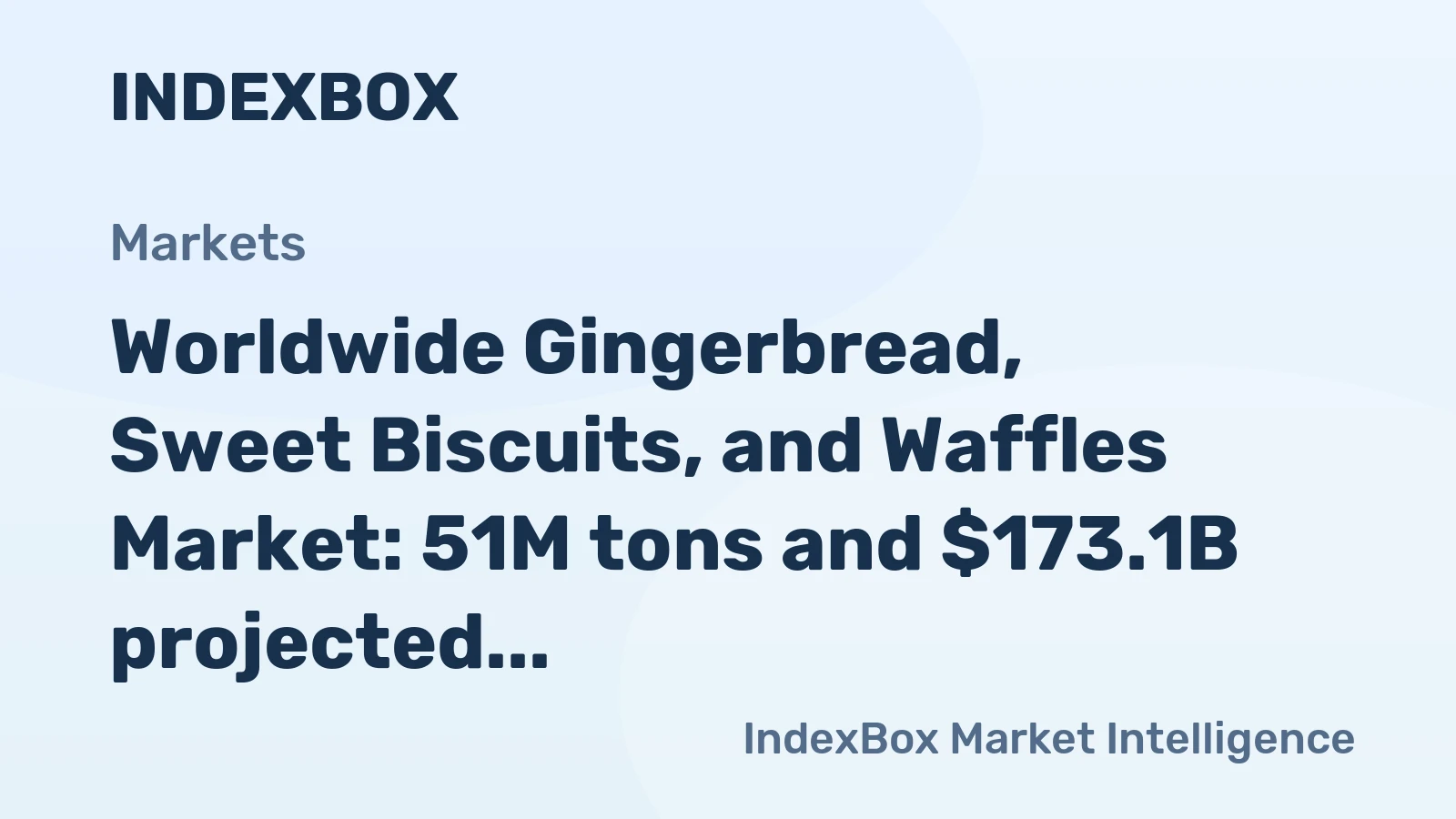 Worldwide Gingerbread, Sweet Biscuits, and Waffles Market: 51M tons and $173.1B projected by 2035